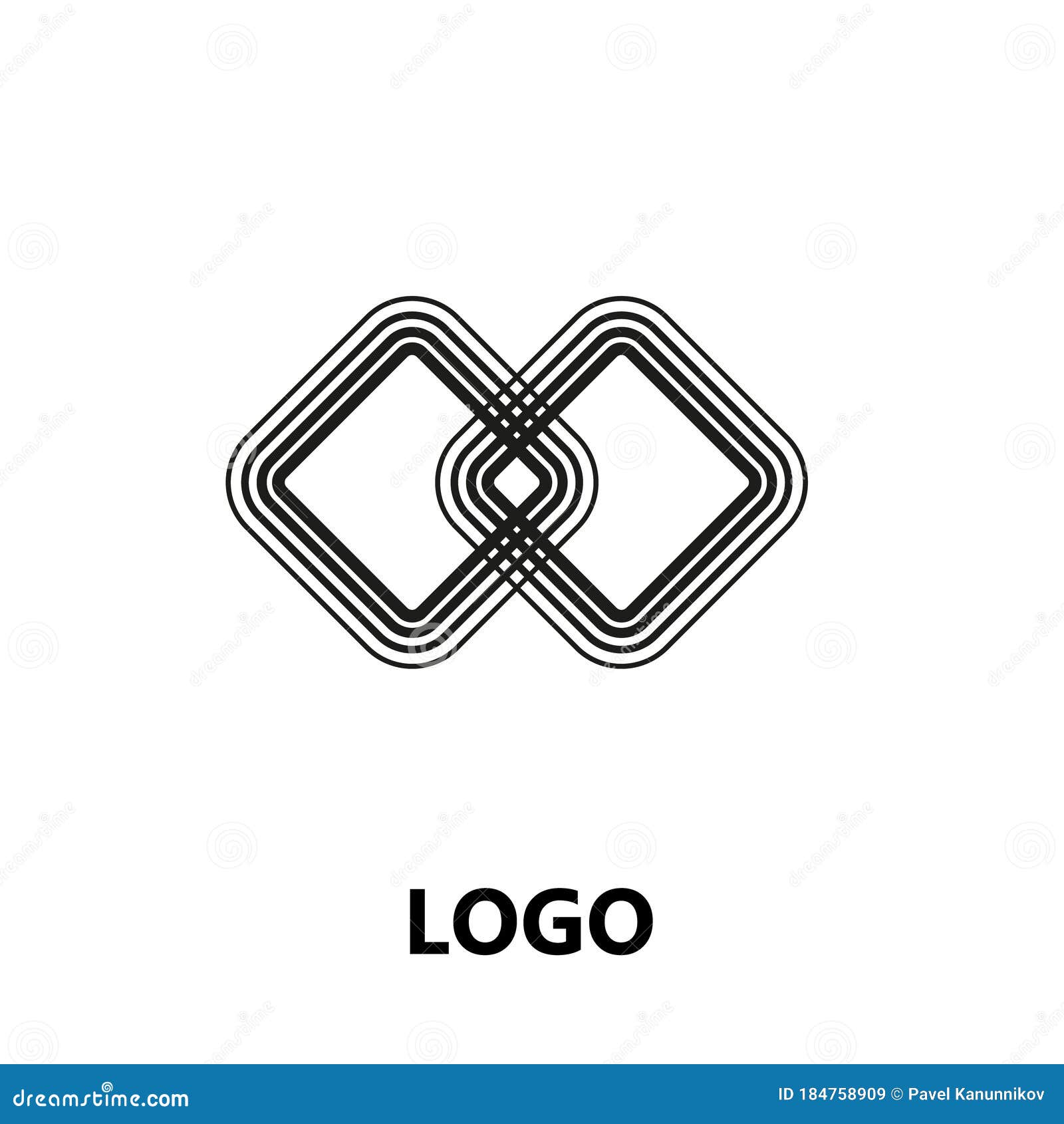 Vector Illustration of a Square Logo, Emblem, Sign, Symbol. EPS Stock ...