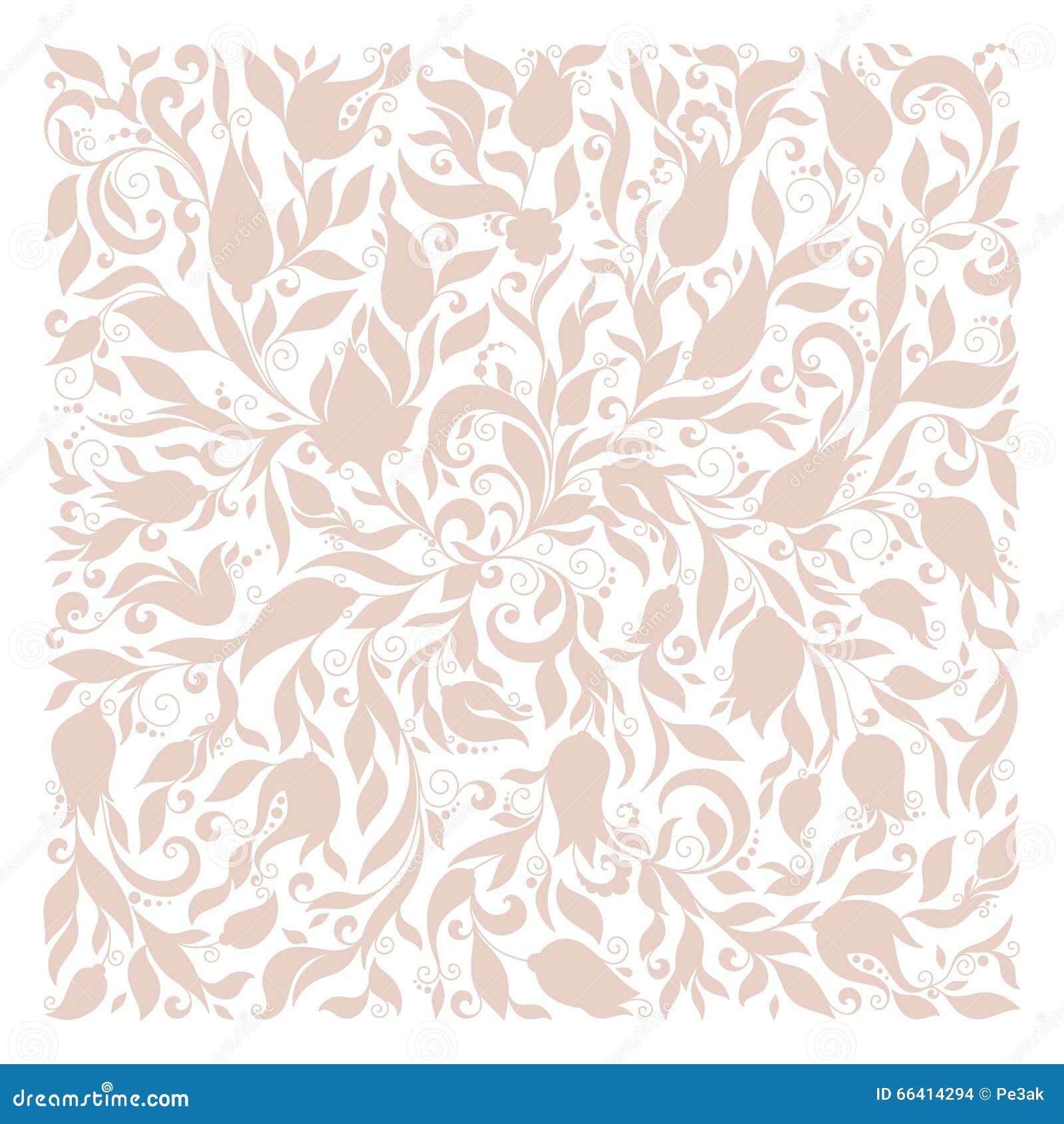 Vector Illustration of Square Made with Floral Elements Stock Vector ...