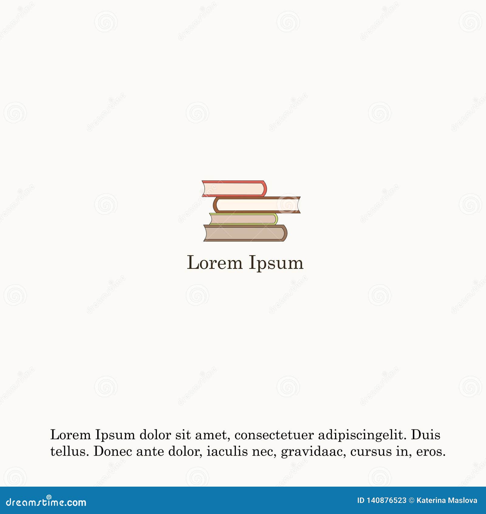 Vector Illustration of a Stack of Books Isolated on Light Background ...