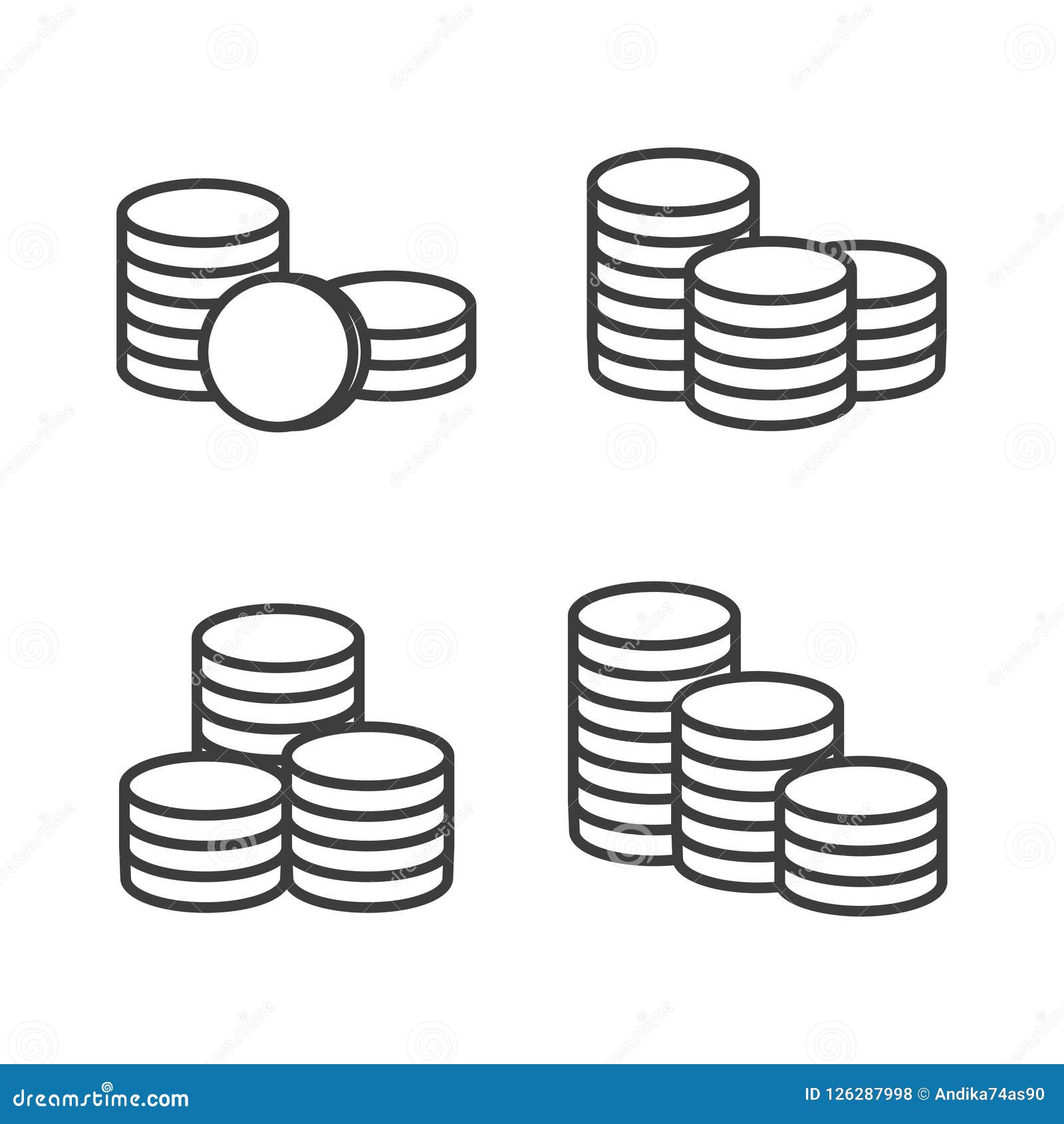 Coins Icon Vector