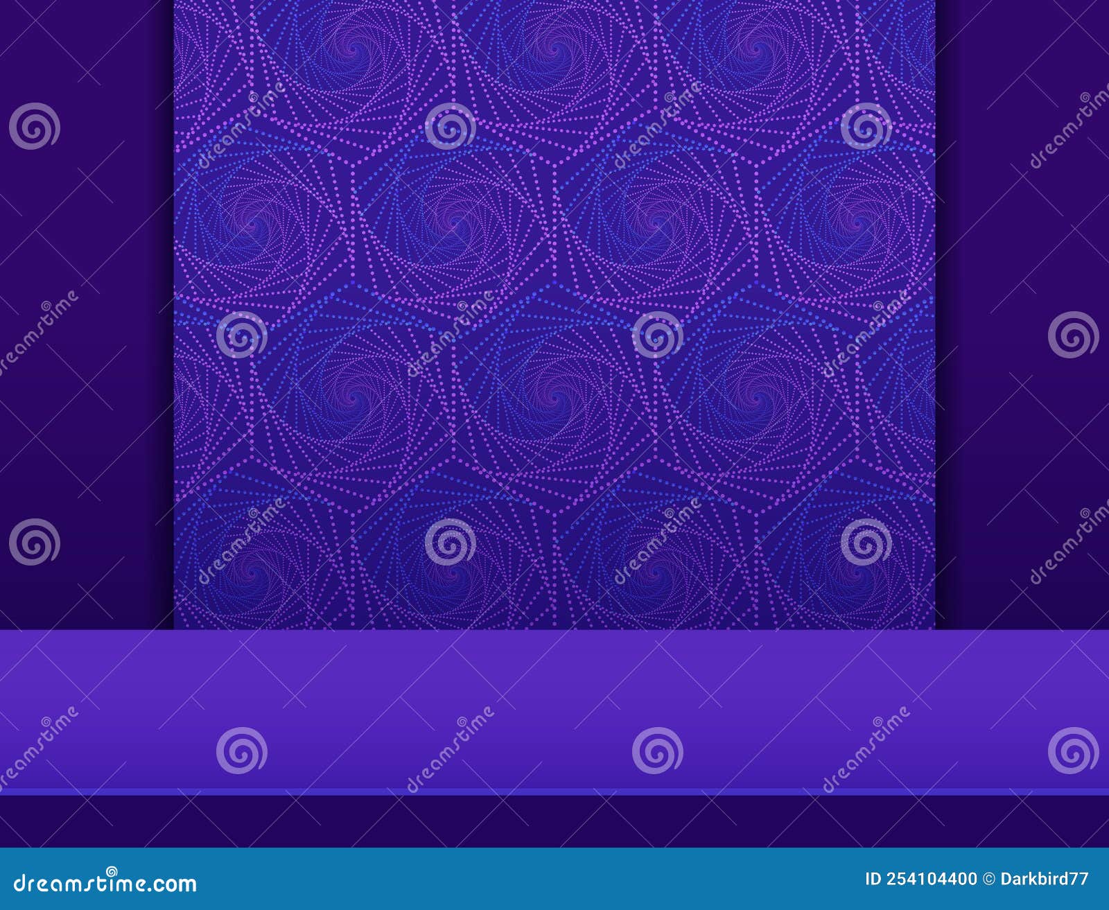 Vector Illustration Stage Violet Blue Dot Spiral Background for Design ...