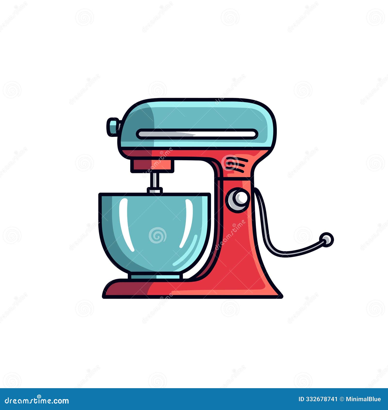 Vector Illustration of a Stand Mixer Stock Illustration - Illustration ...