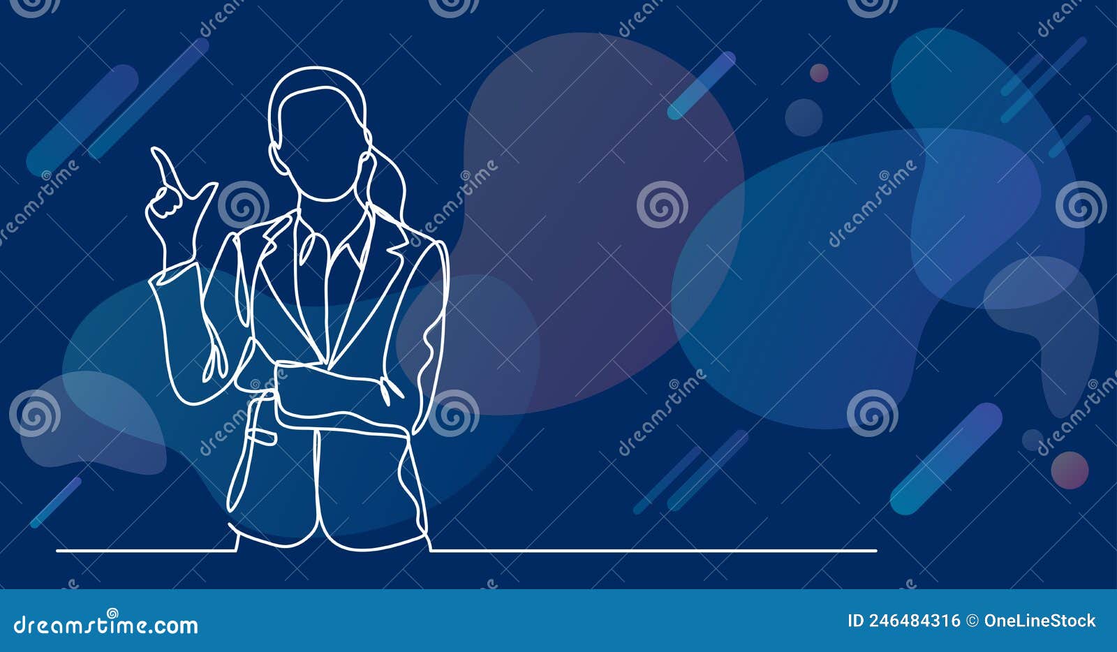 Standing Business Woman Pointing - Continuous Line Drawing Stock Vector ... Standing Business Woman Pointing - Continuous Line Drawing Stock Vector ...