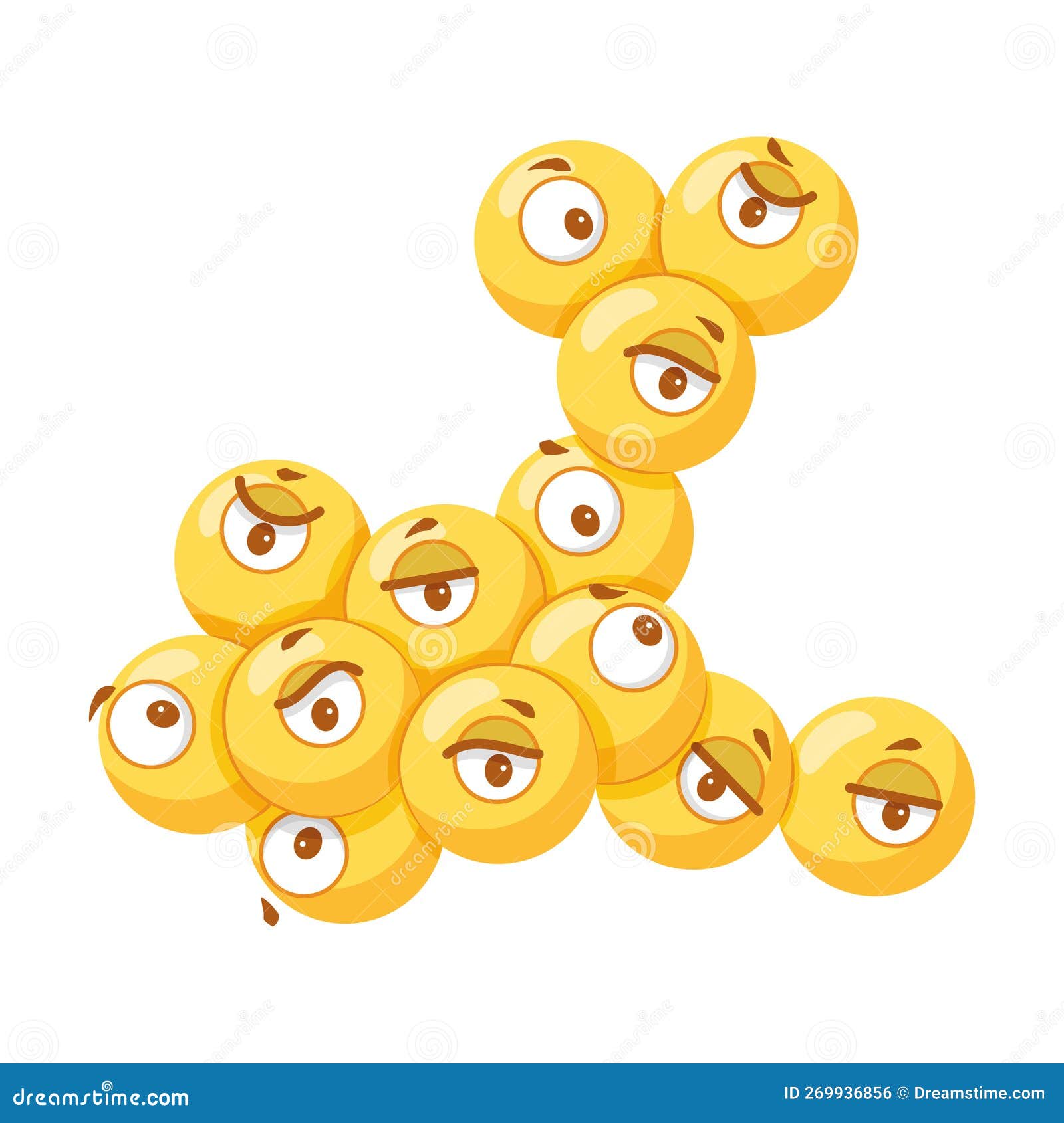 Vector Illustration Of A Staphylococcus Aureus Bacteria In Cartoon ...