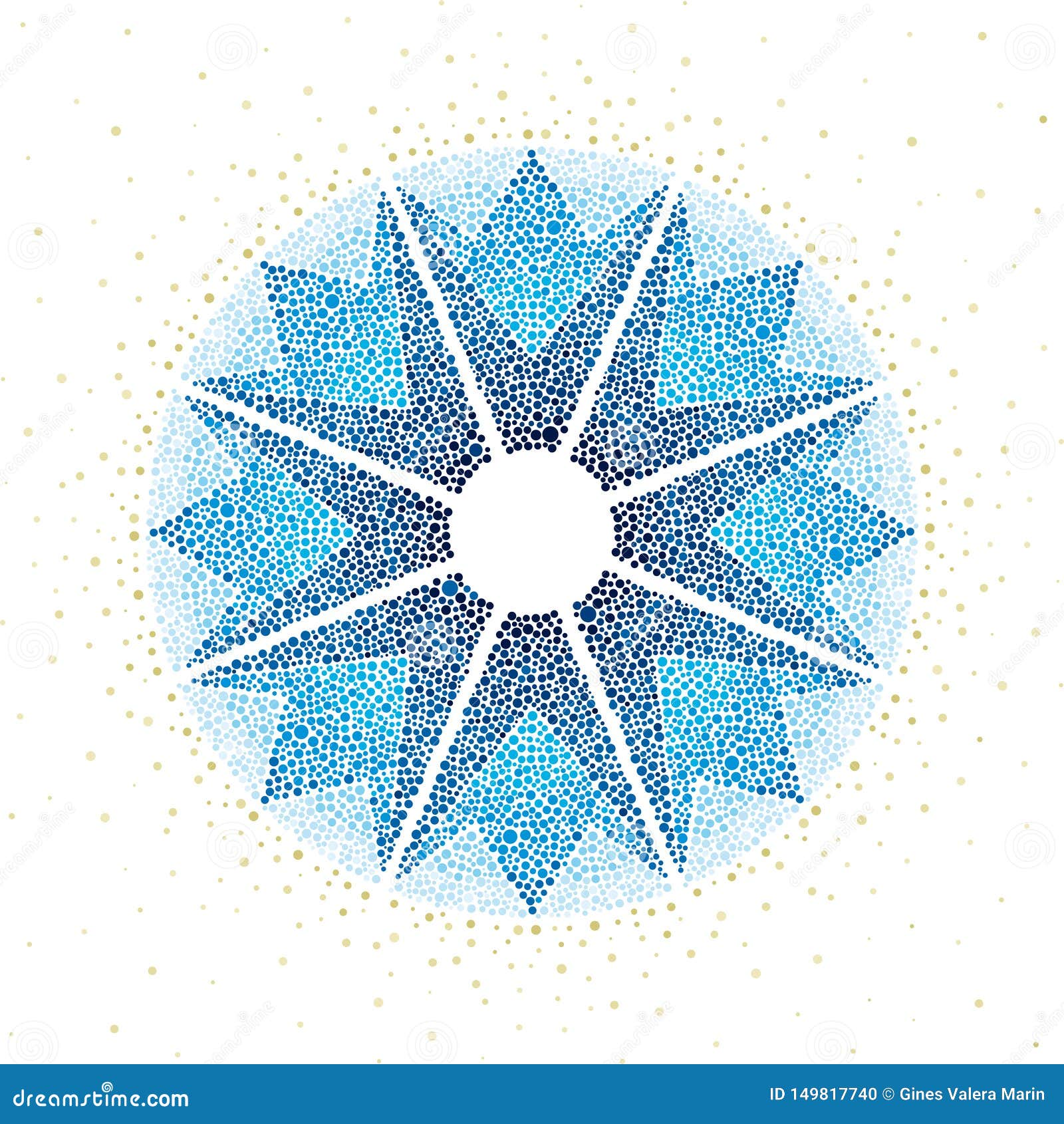 Star Made of Dots. Background Textured Element Stock Vector ...