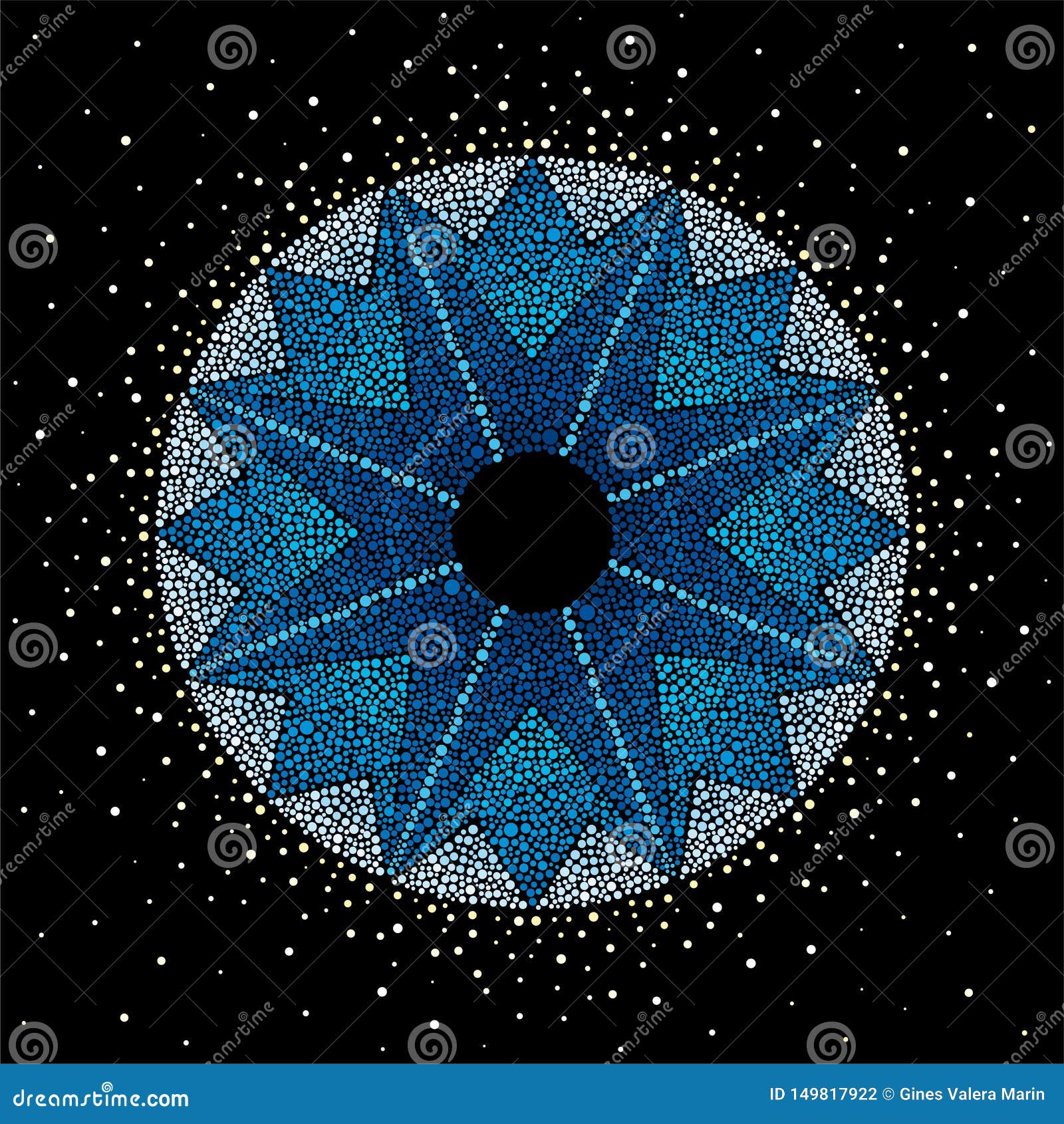 Star Made of Dots. Background Textured Element Stock Vector ...