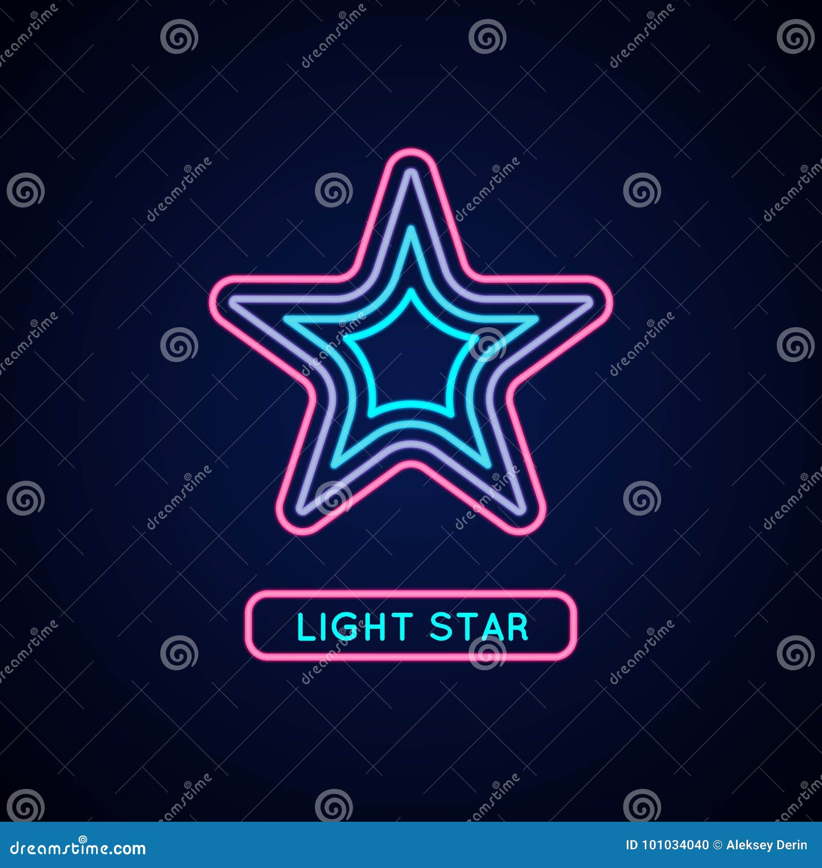 Vector Illustration Star in Neon Style Suitable for Web Stock Vector ...