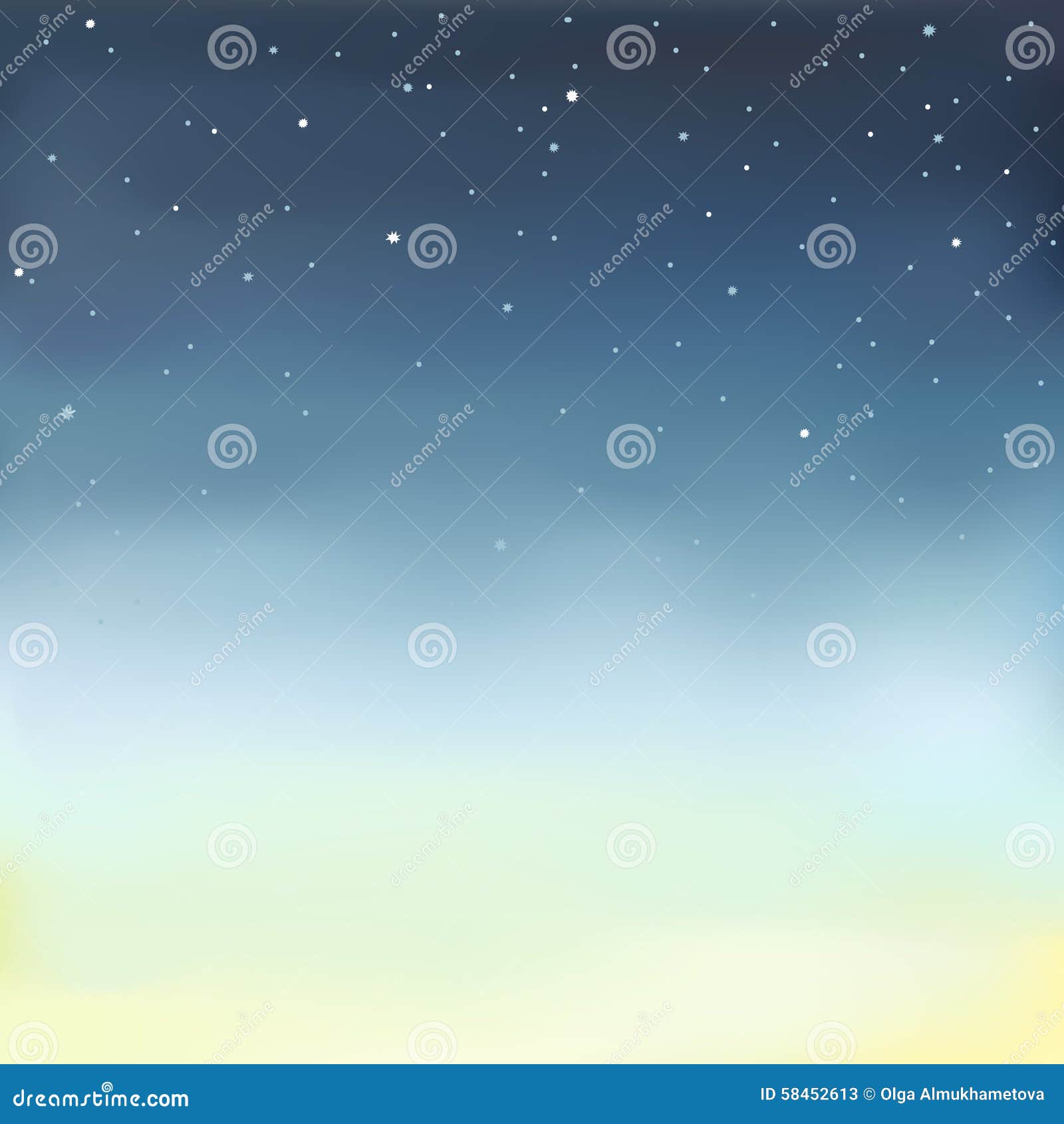 Vector Illustration of a Starry Sky. Stock Vector - Illustration of ...