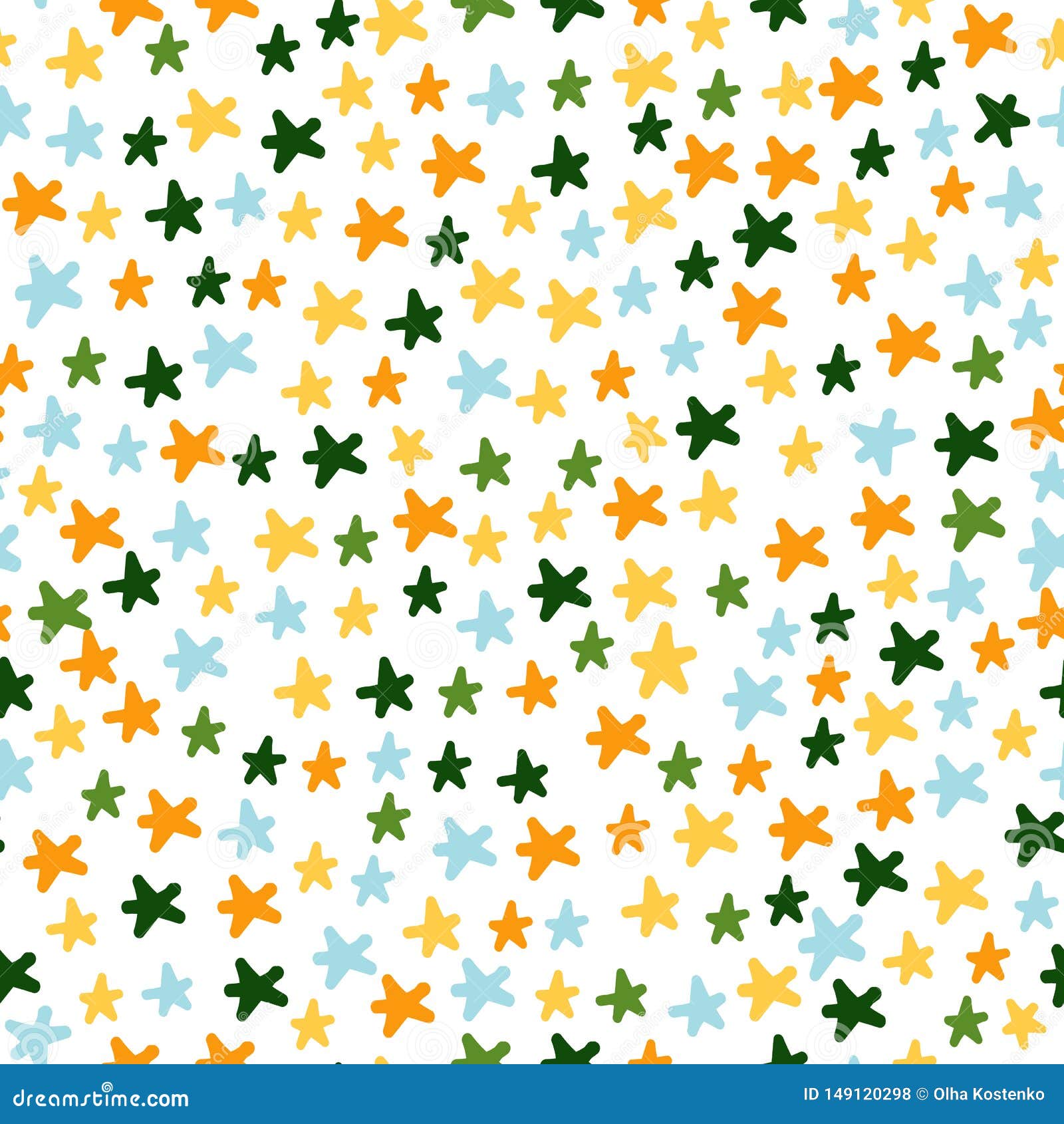 Vector Illustration. Stars Cartoon Pattern Stock Vector - Illustration ...