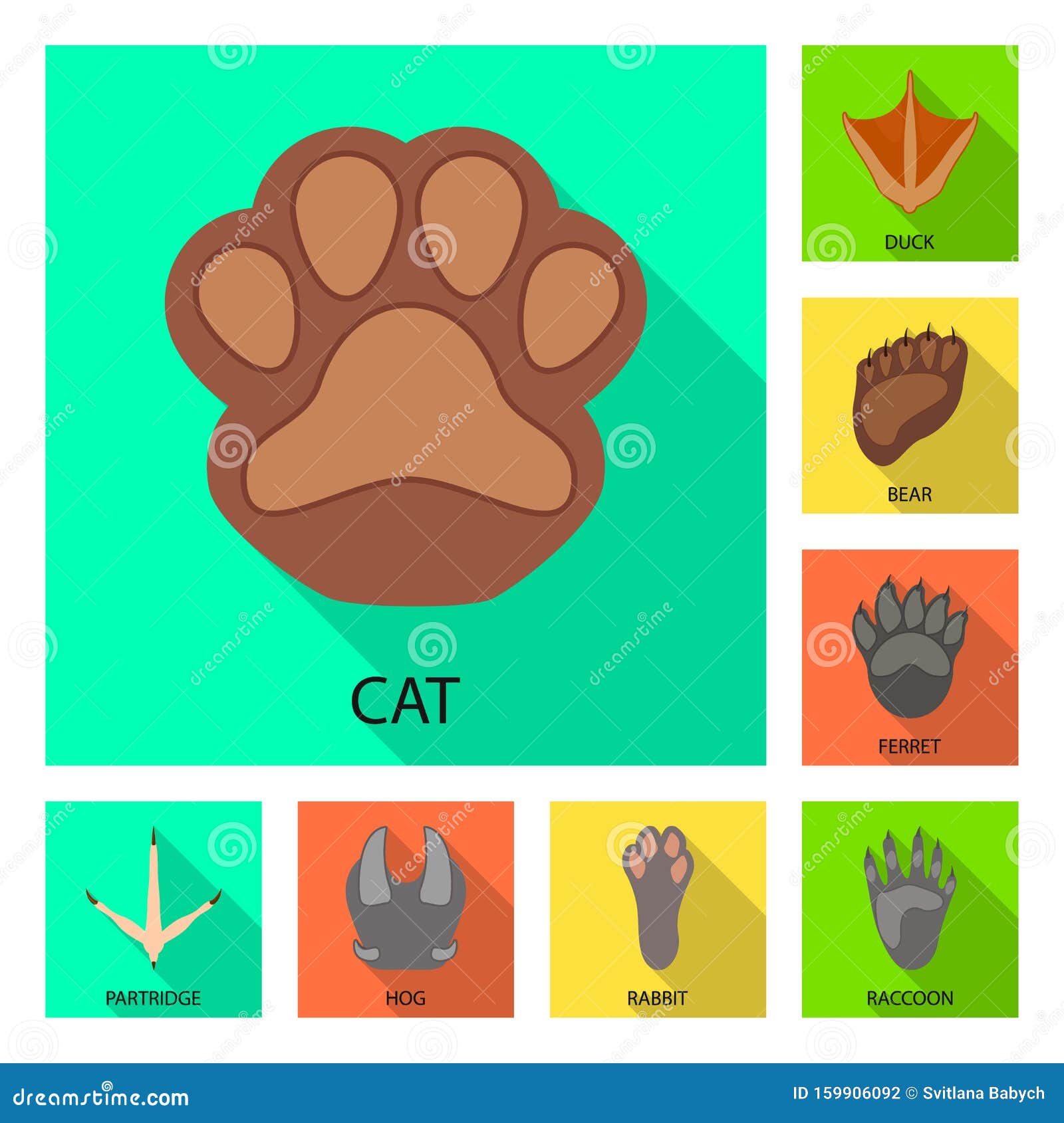 Vector Design of Step and Walk Logo. Set of Step and Fauna Stock Vector ...