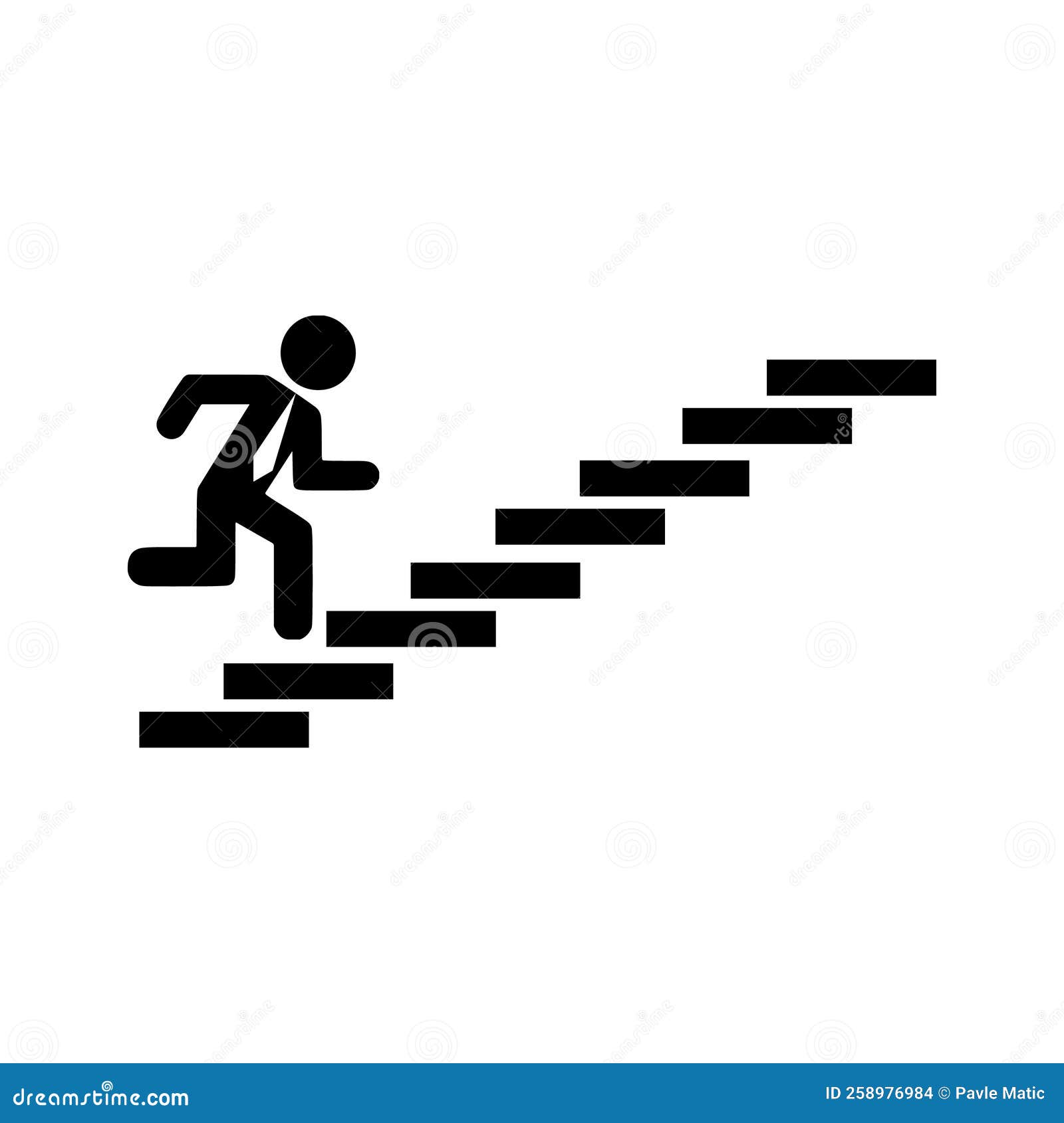 Steps Icon Isolated on White Stock Vector - Illustration of corporate ...