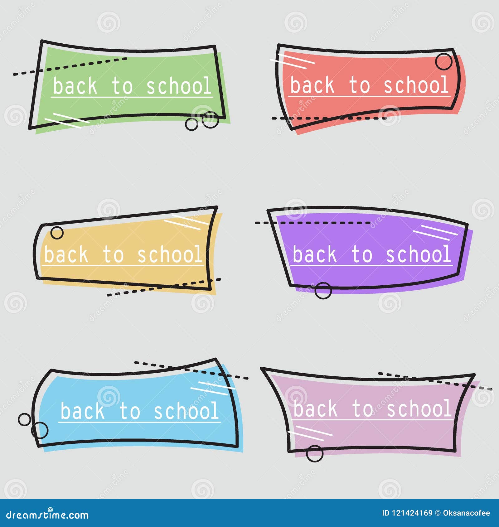 Vector Illustration. Stickers on the Topic of Education Stock Vector ...