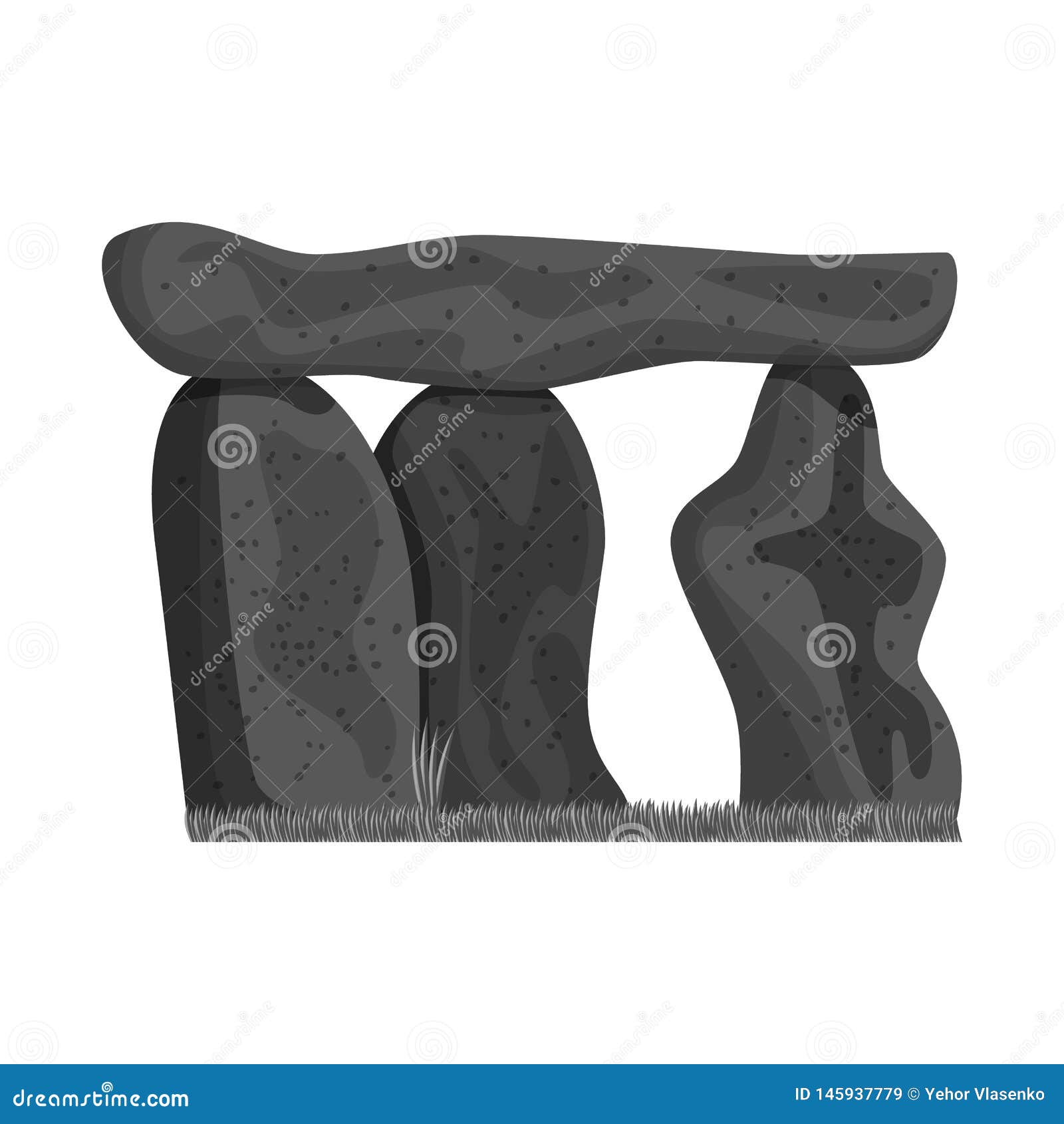 Vector Illustration of Stone and Monolith Icon. Collection of Stone and ...