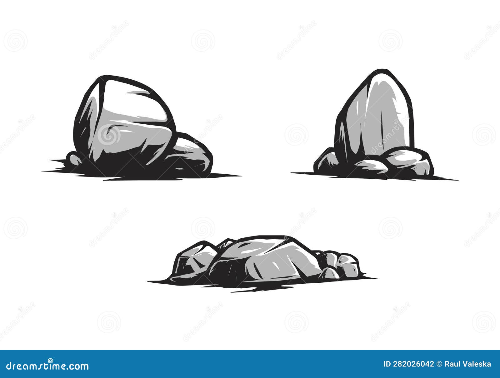Vector Illustration of Stone Stock Vector - Illustration of seamless ...