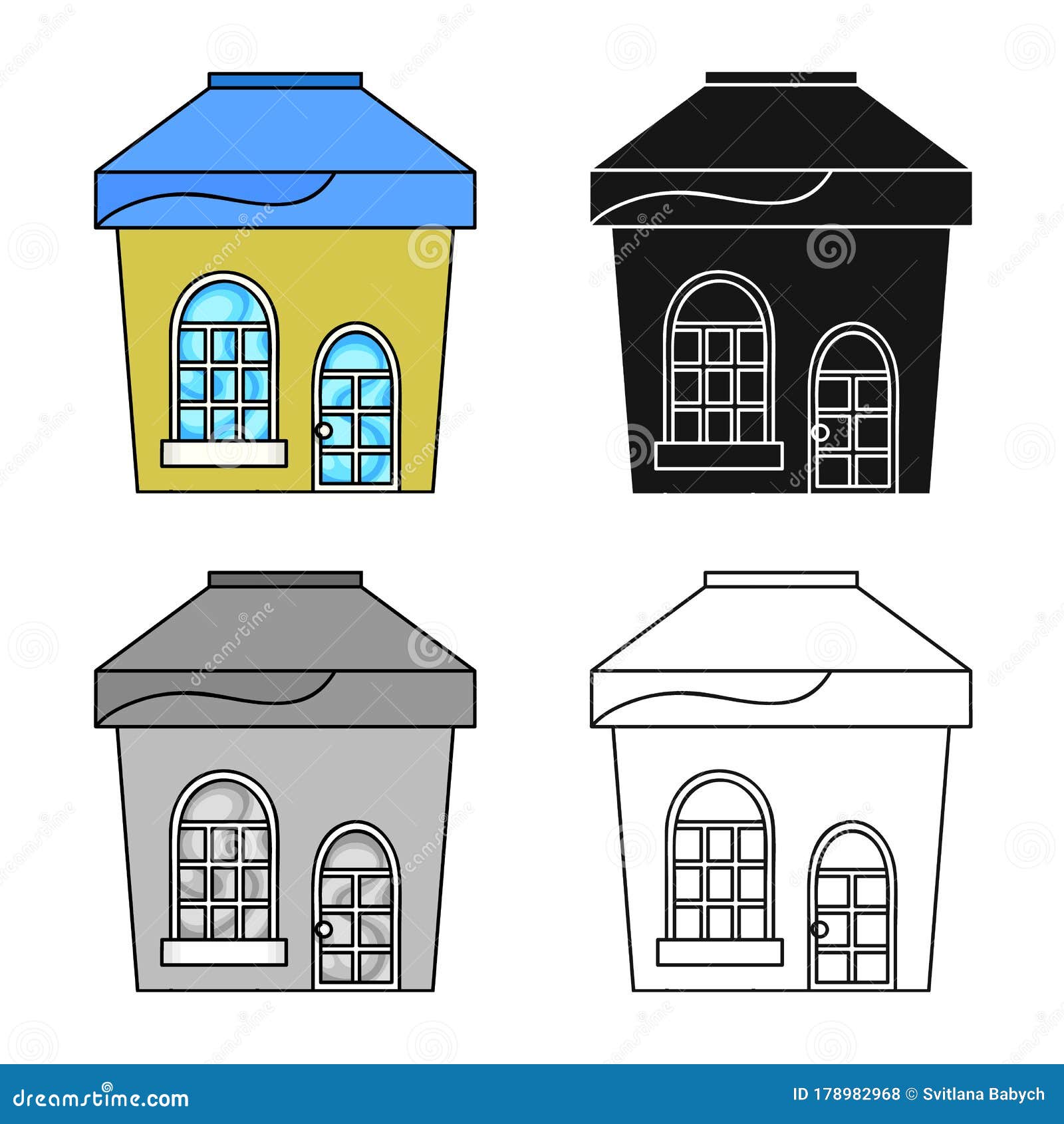 Vector Design of Store and Window Icon. Collection of Store and Glass ...