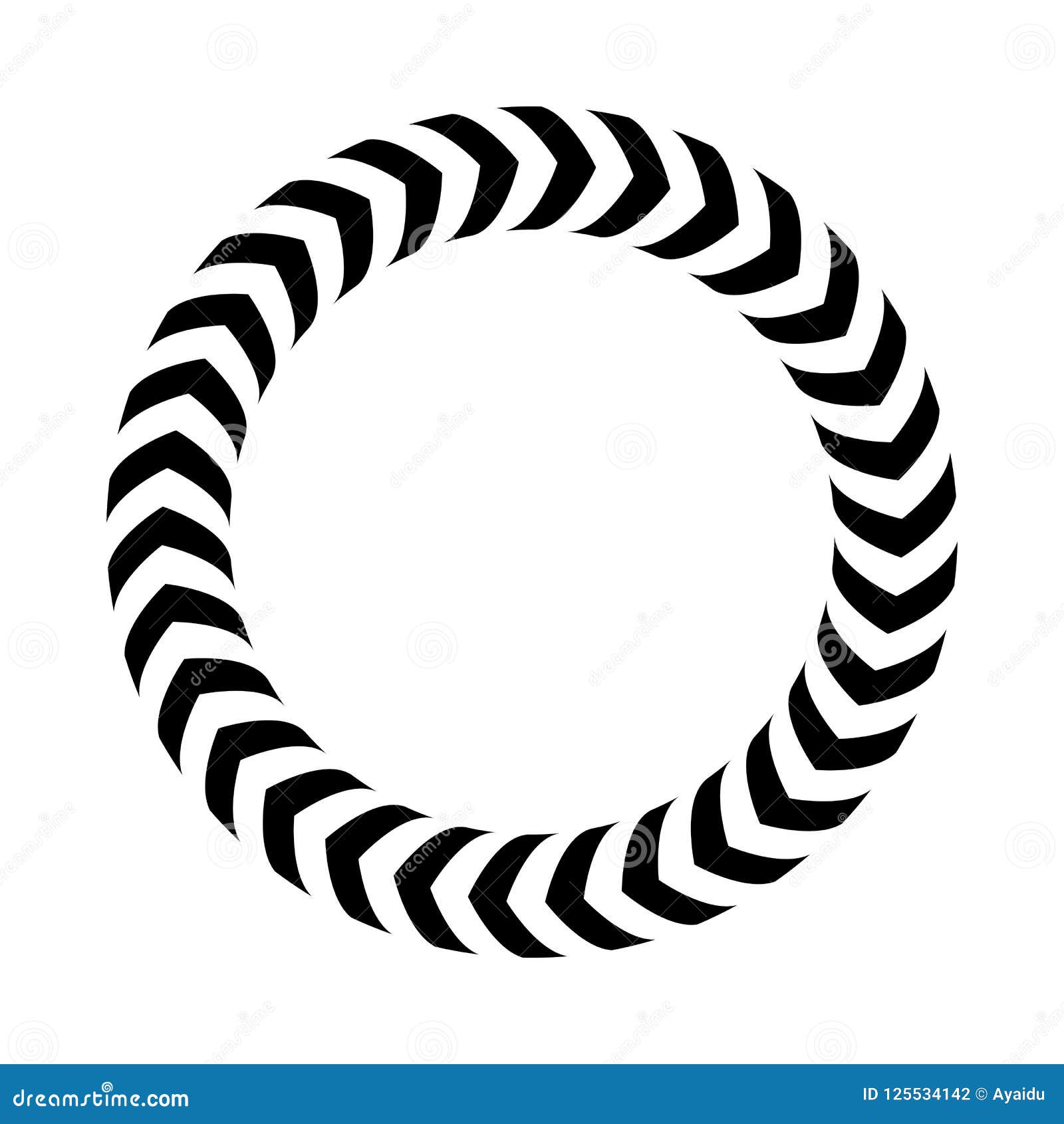 Vector Illustration. Striped Ring - the Optical Illusion of Volume ...