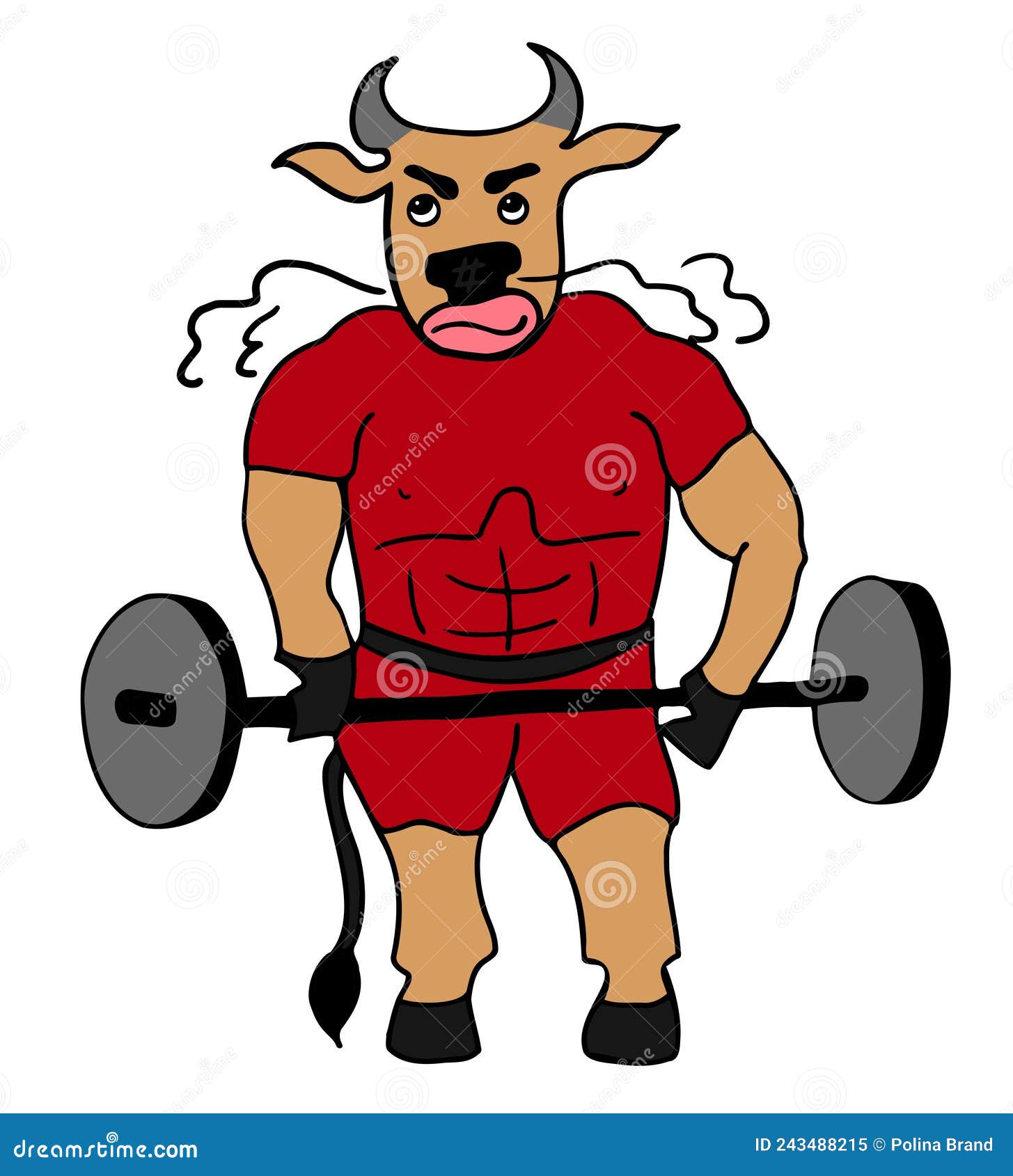 A Strong Ferocious Boar Bodybuilder Vector Illustration | CartoonDealer ...