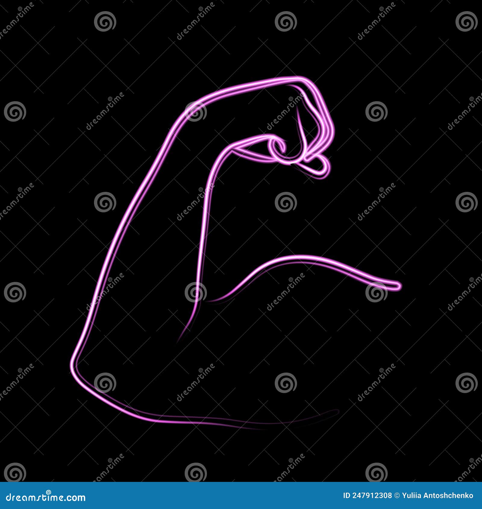 Vector Illustration of a Strong Man S Hand. Stock Vector - Illustration ...