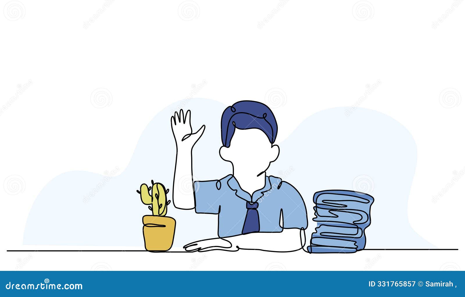 Vector Illustration of Students Answer Questions Stock Illustration ...