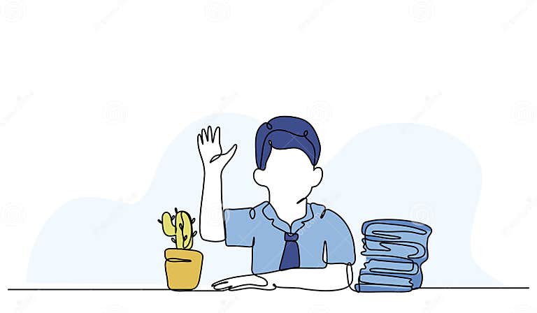 Vector Illustration of Students Answer Questions Stock Illustration ...