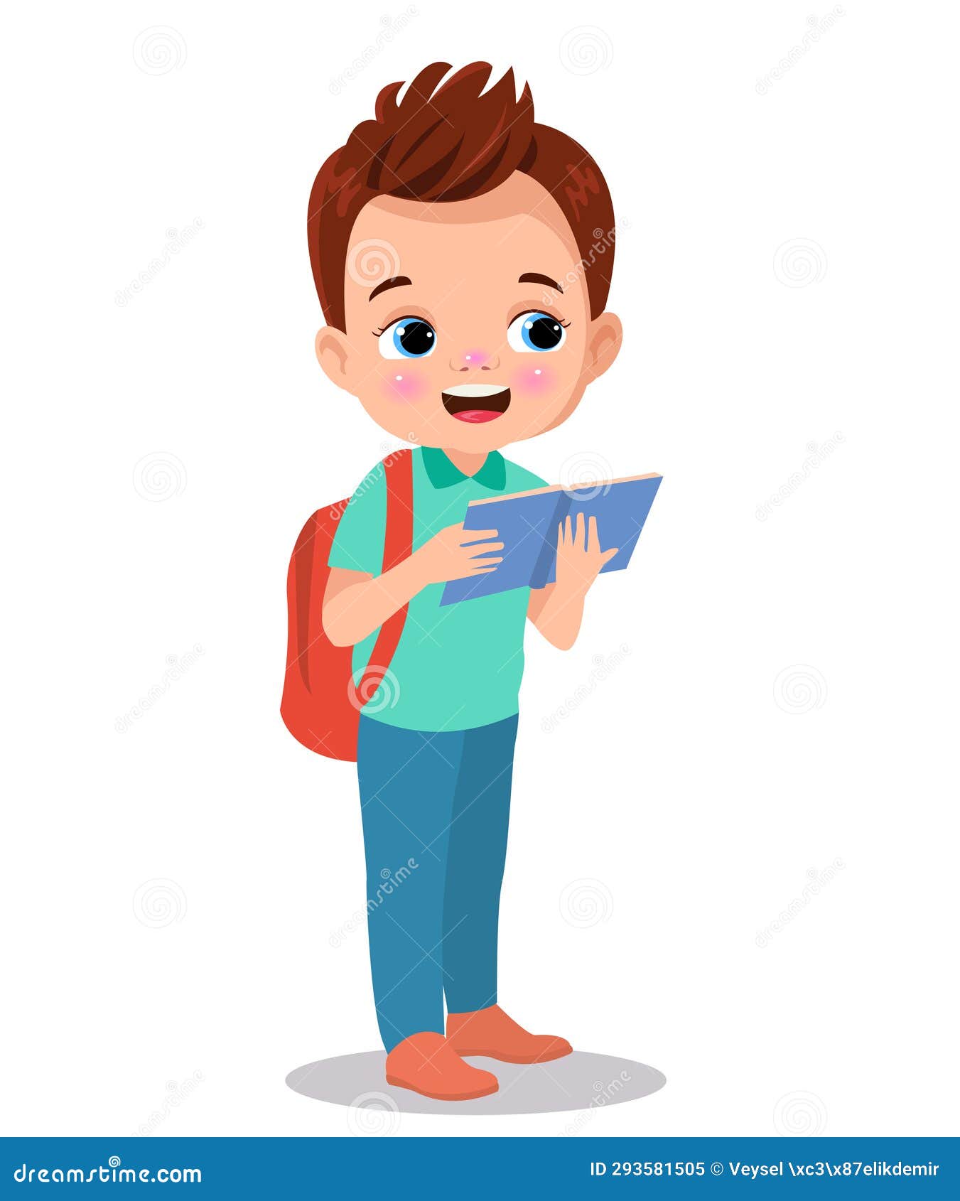 Students In Different Postures Cartoon Vector | CartoonDealer.com ...