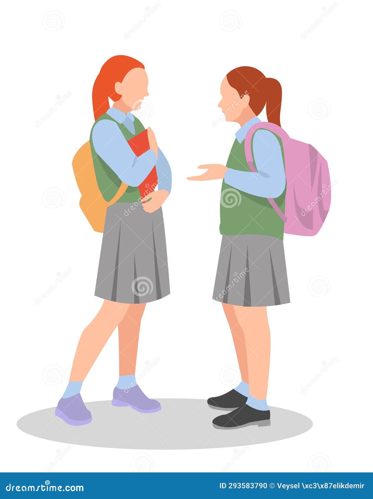 Students In Different Postures Vector Illustration | CartoonDealer.com ...
