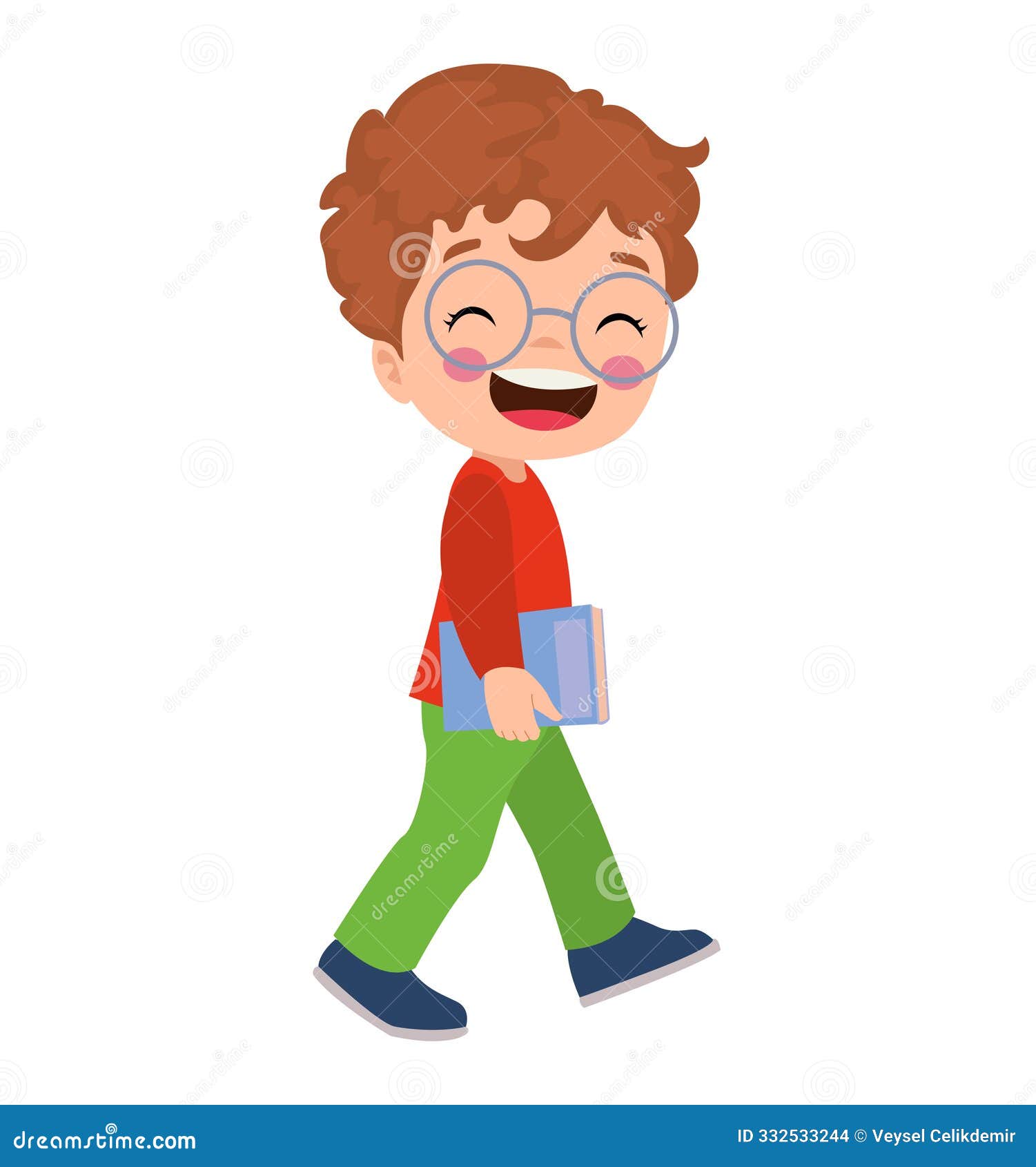 Vector Illustration Of Students In Different Postures Royalty-Free ...