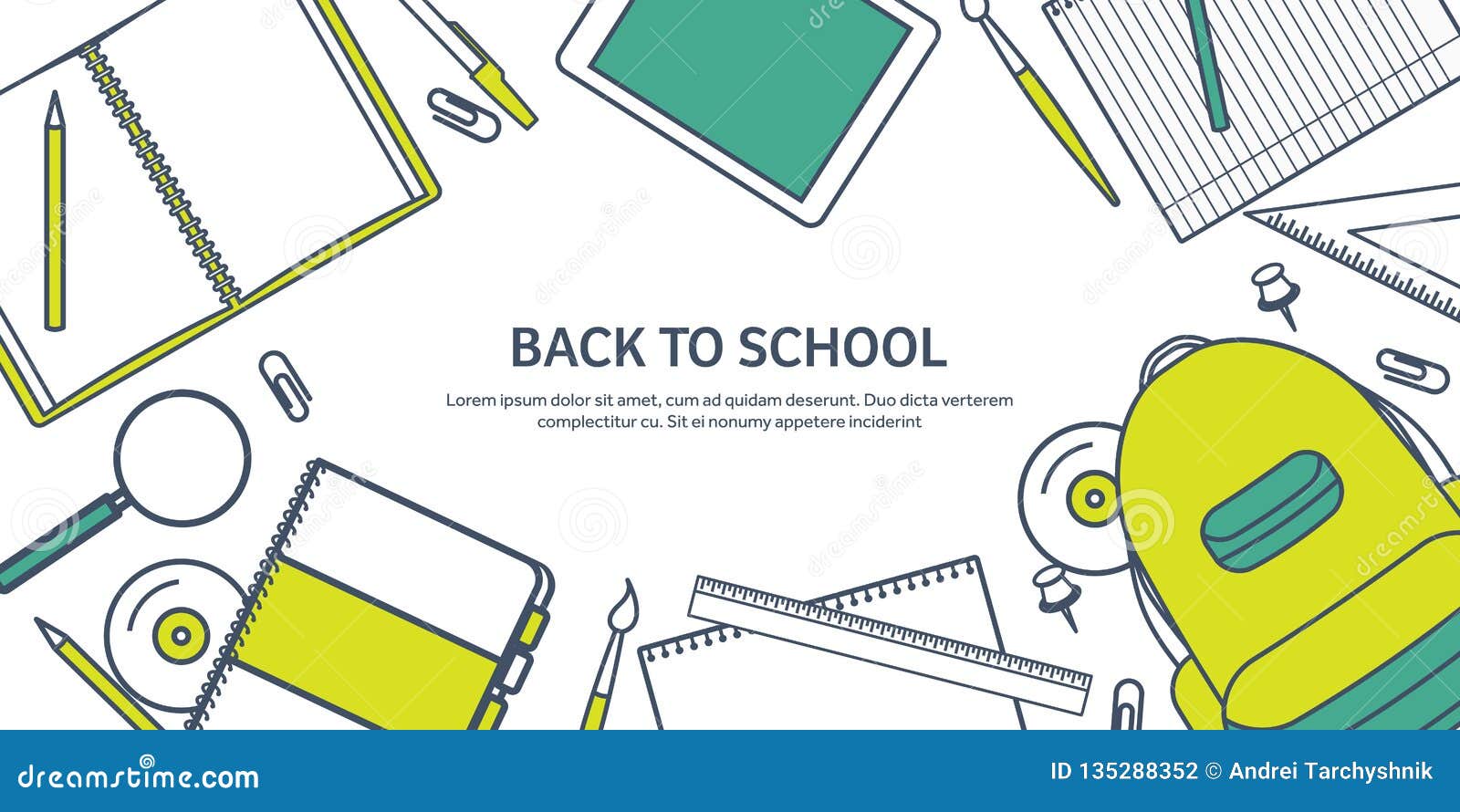 Vector Illustration. Study and Education. Lined Flat Style. Knowledge ...