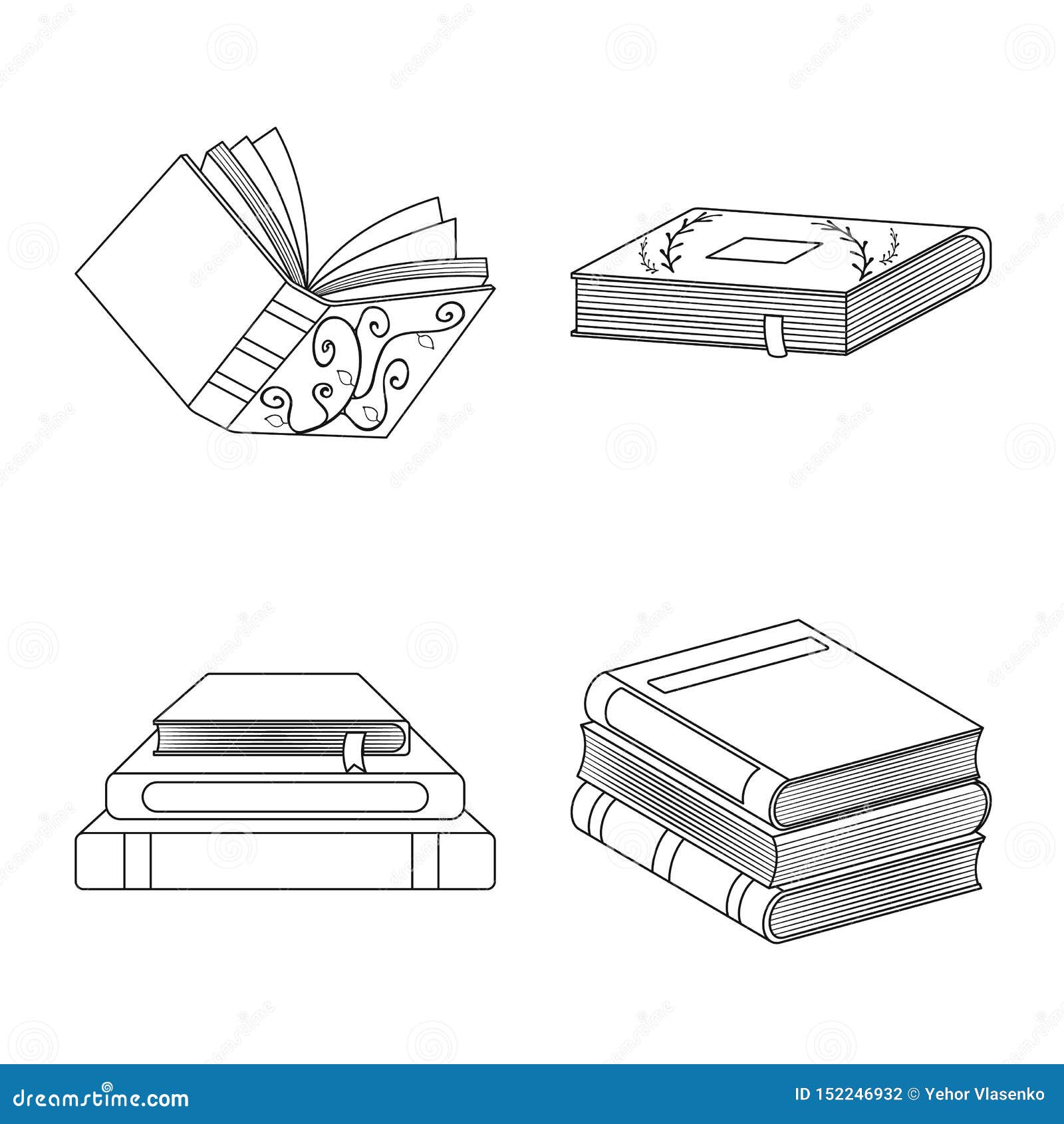 Vector Illustration of Study and Literature Symbol. Collection of Study ...