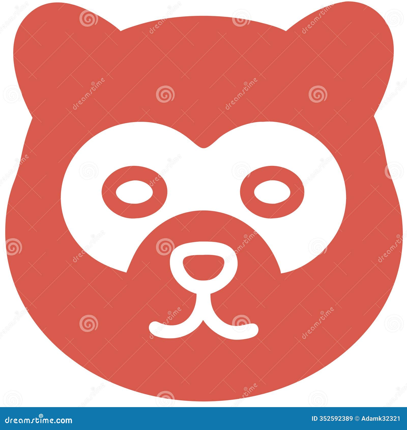 Vector Illustration of a Stylized Panda Face for Logos and Graphic ...