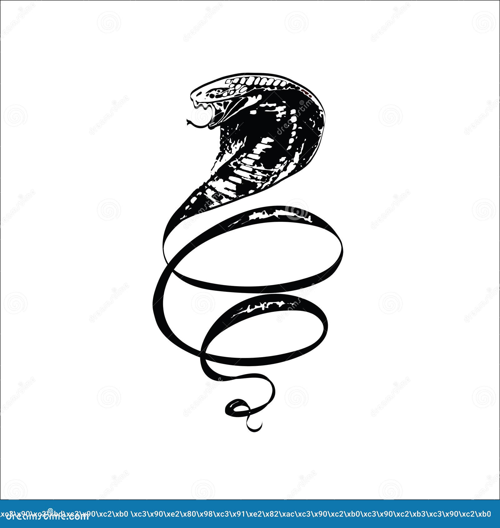 Vector Illustration Of A Stylized Snake | CartoonDealer.com #69210650