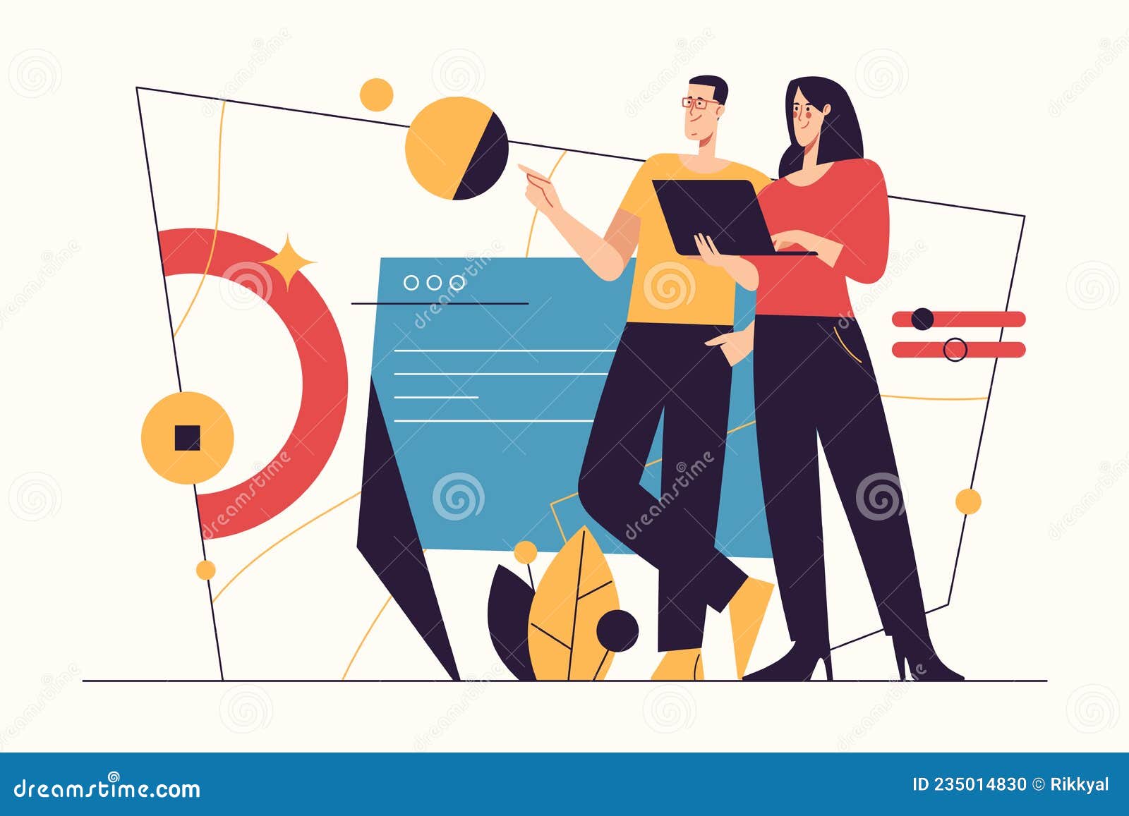 Vector Illustration on the Subject of Data Gathering, Business ...