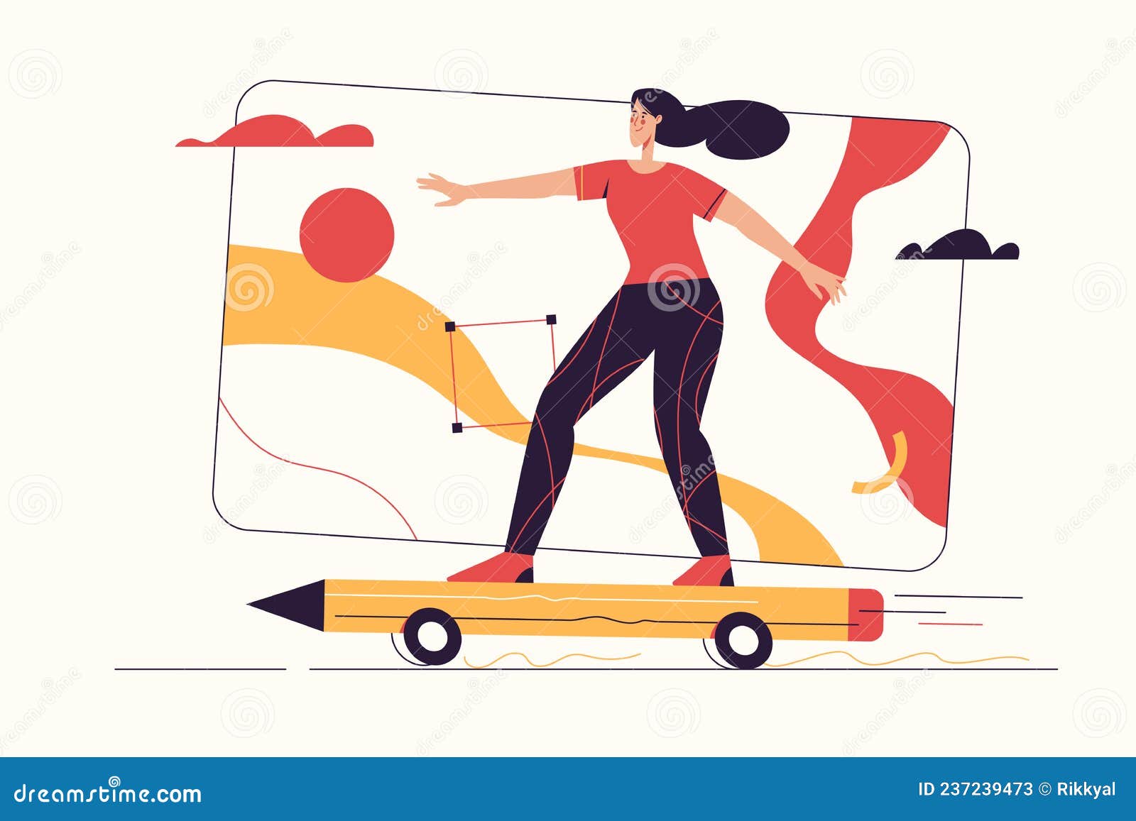 Vector Illustration on the Subject of Graphic Design, Creativiry ...