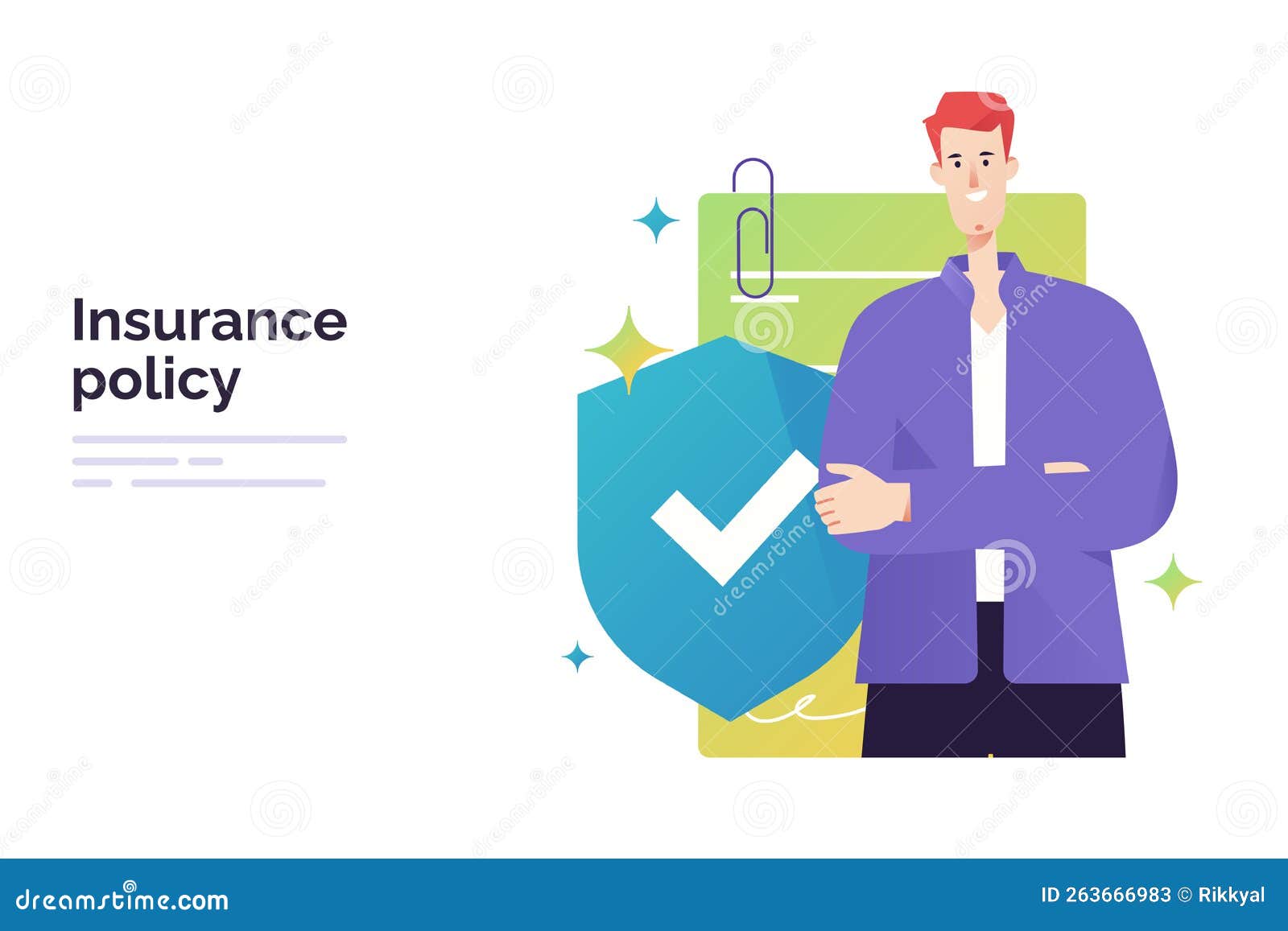 Vector Illustration on a Subject of Service of Insurance and Protection ...