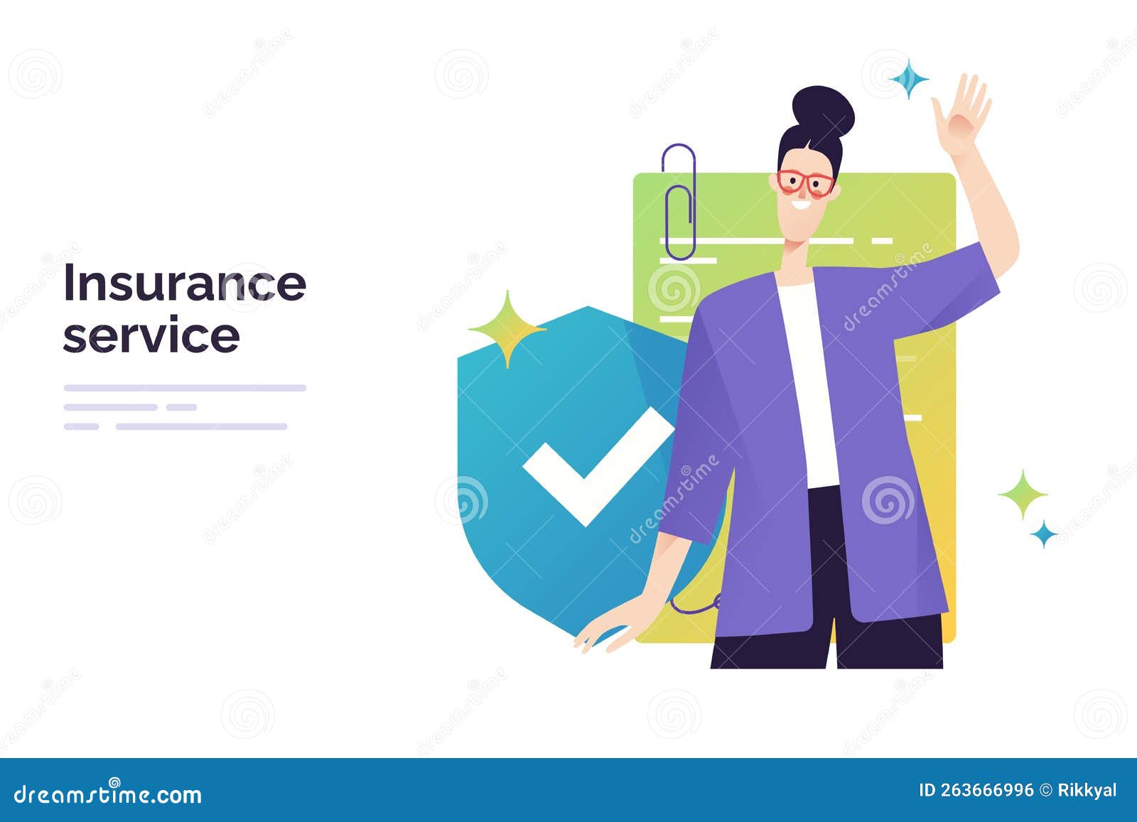 Vector Illustration on a Subject of Service of Insurance and Protection ...