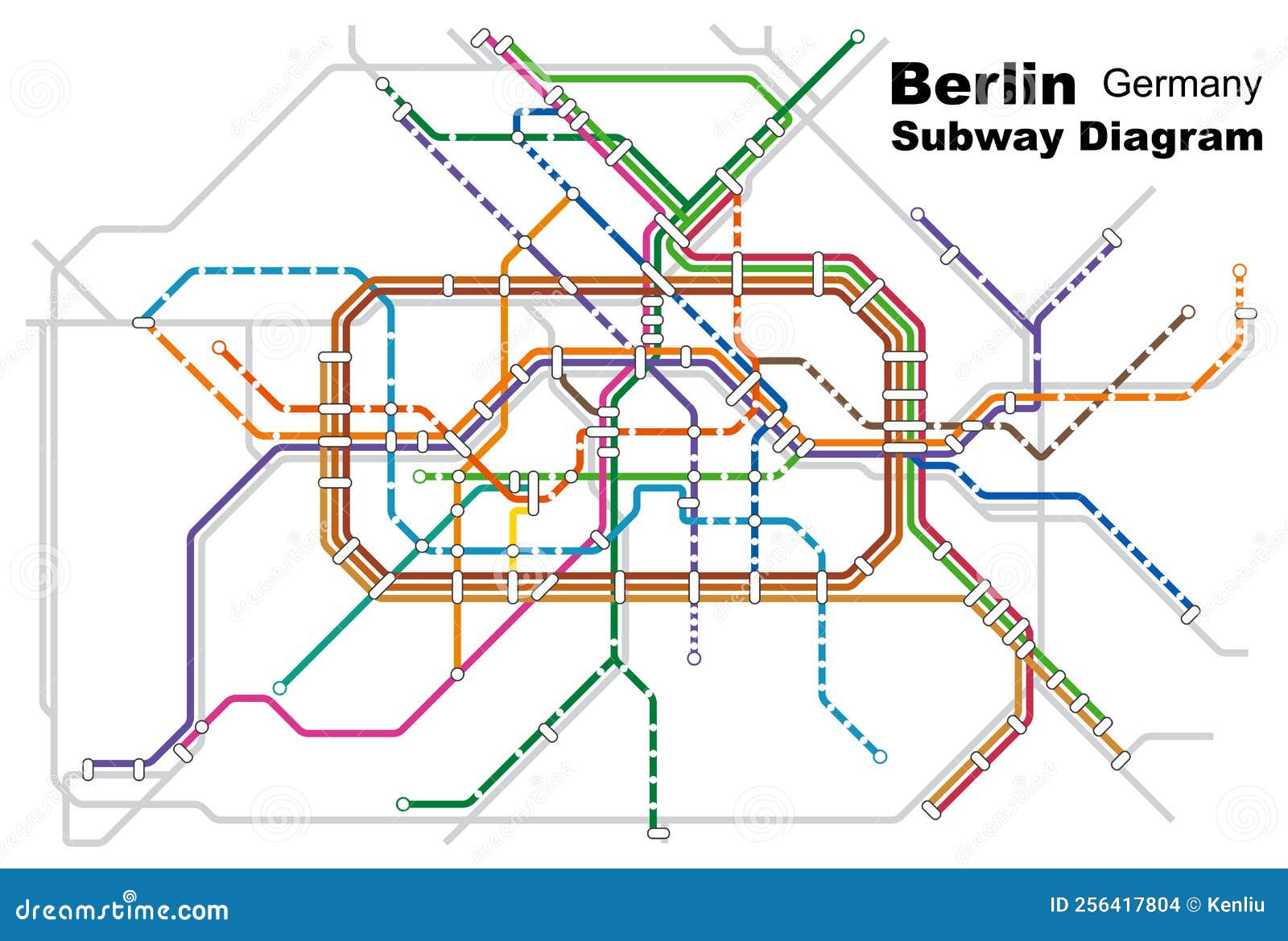 Vector Illustration of the Subway Diagram of Berlin,Germany Stock ...