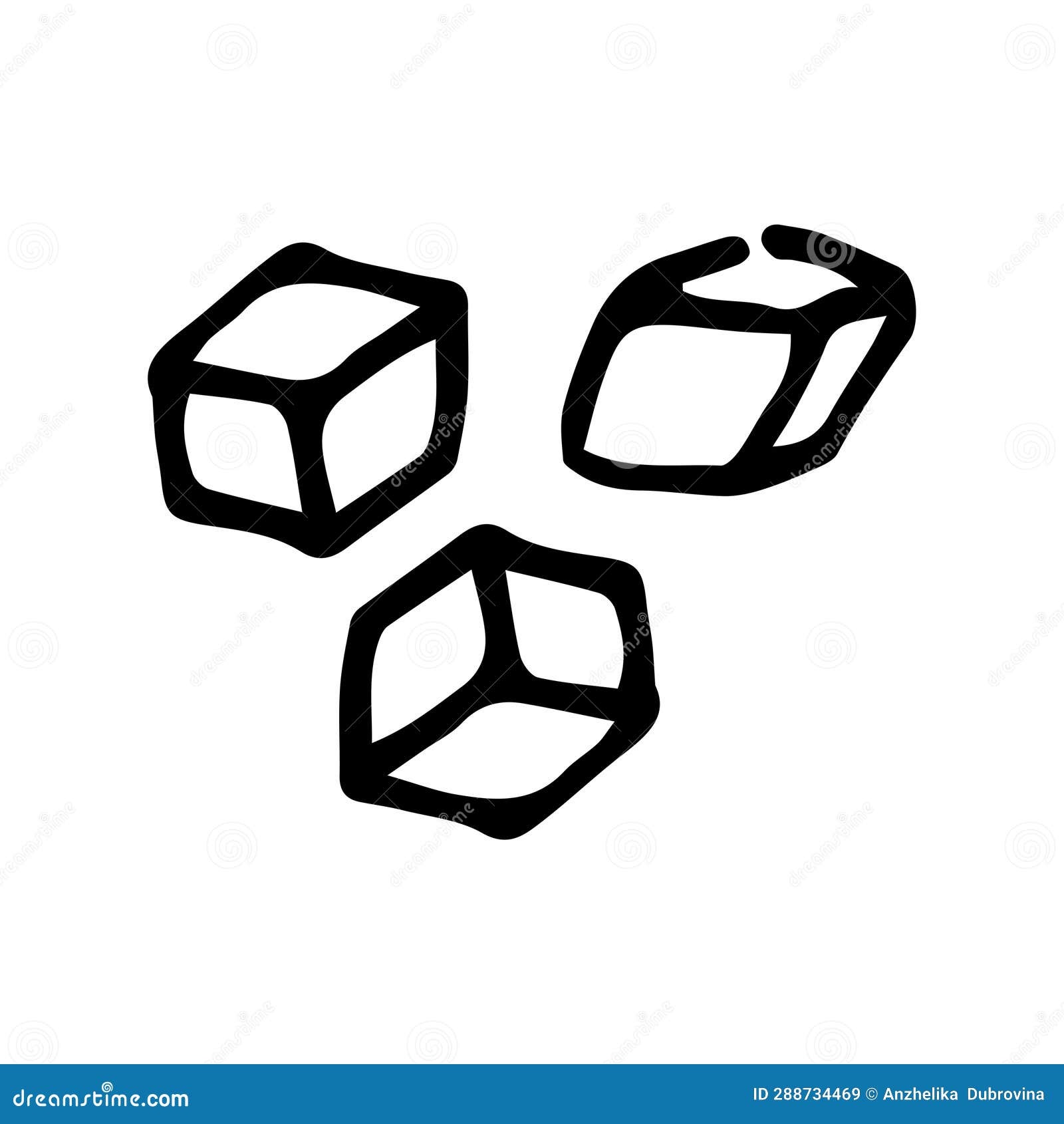 Vector Illustration of Sugar Cubes Stock Vector - Illustration of drink ...