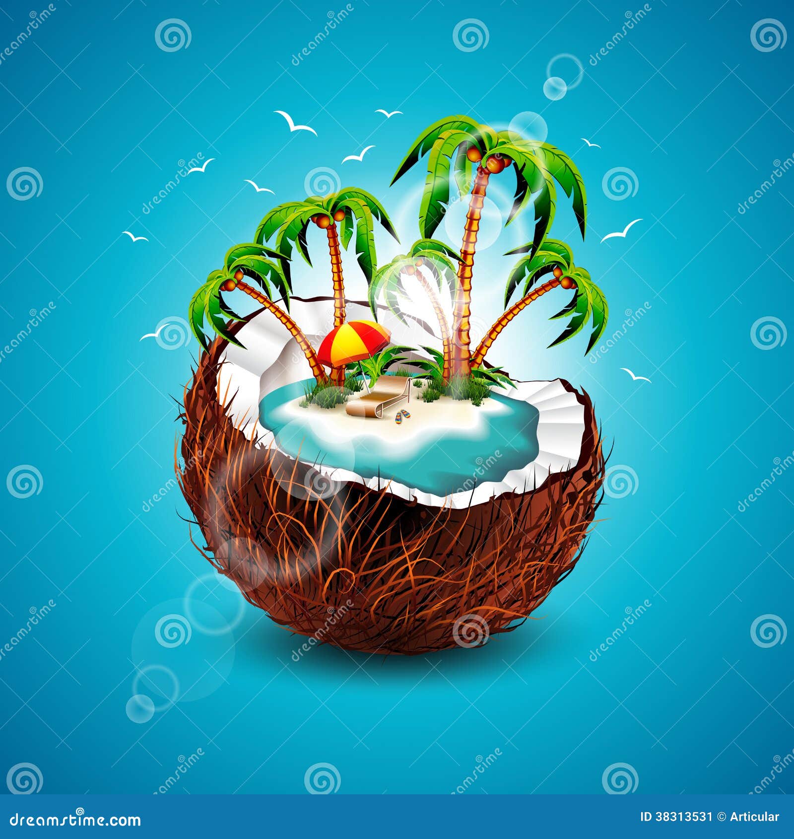 Coconut Cartoons, Illustrations & Vector Stock Images - 201829 Pictures ...