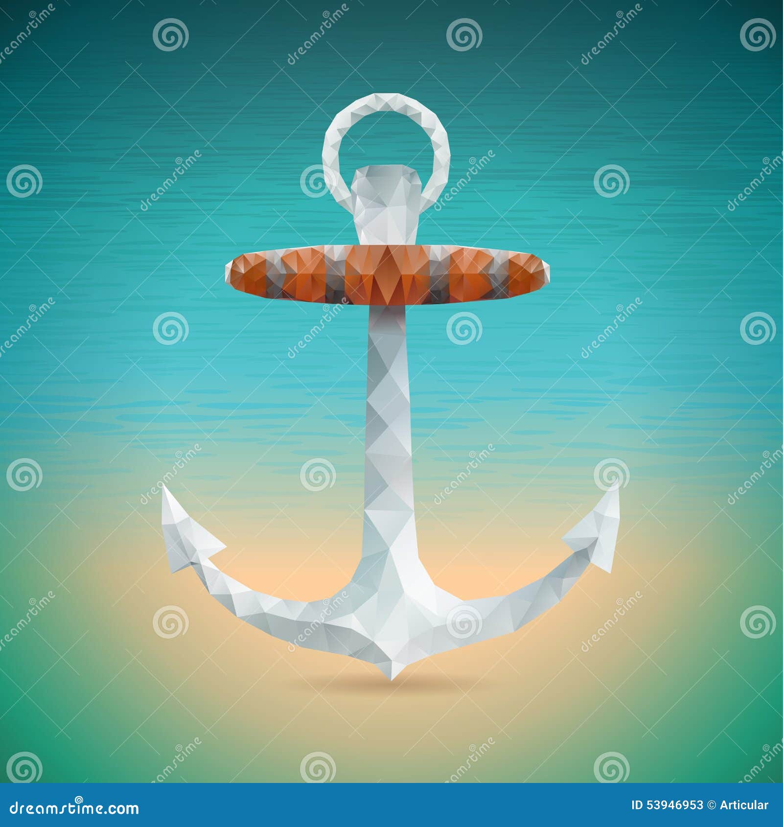 Vector Illustration on a Summer Holiday Theme with Triangle Anchor on ...