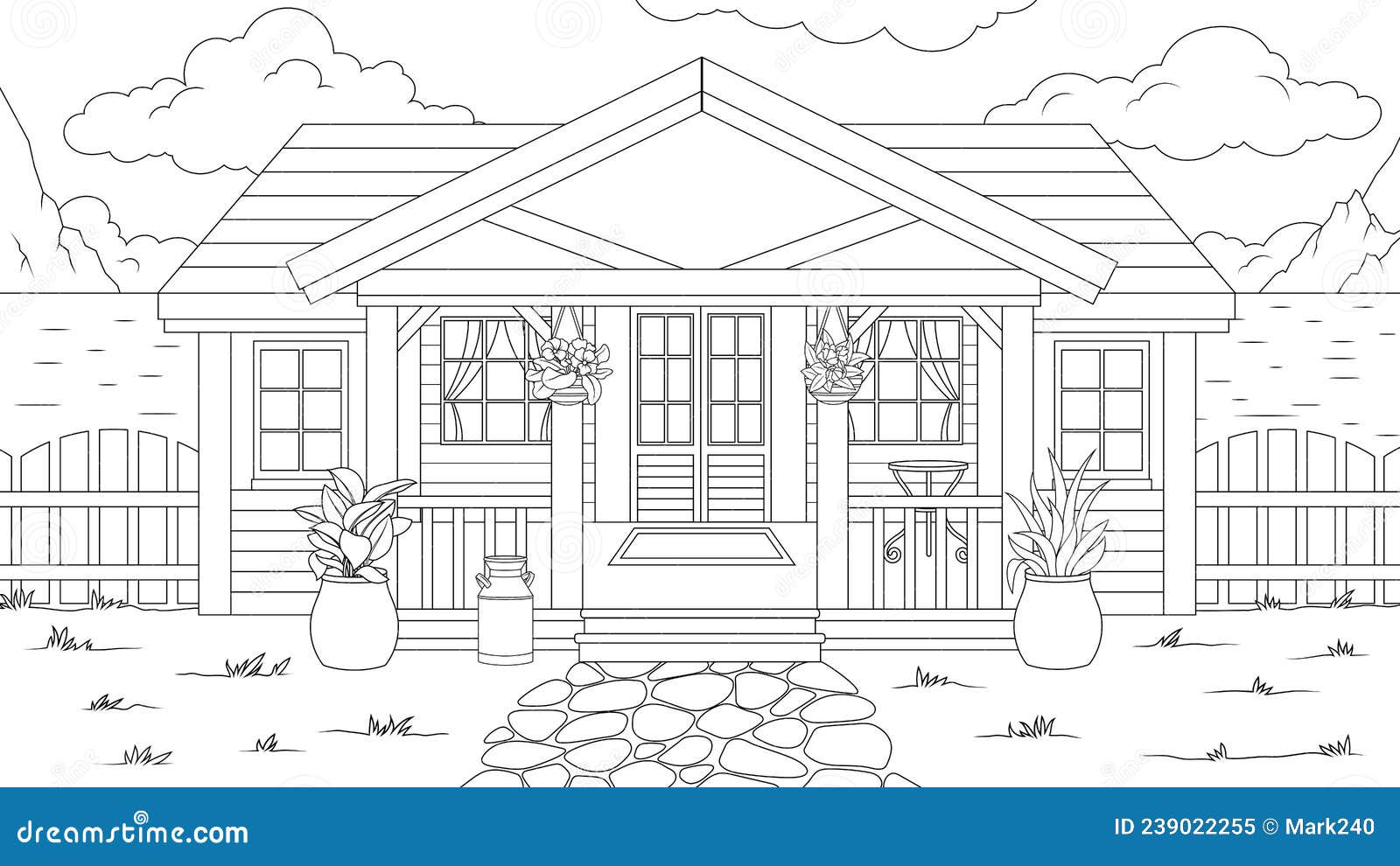 Vector Illustration, Summer House by the Sea, Stock Vector ...