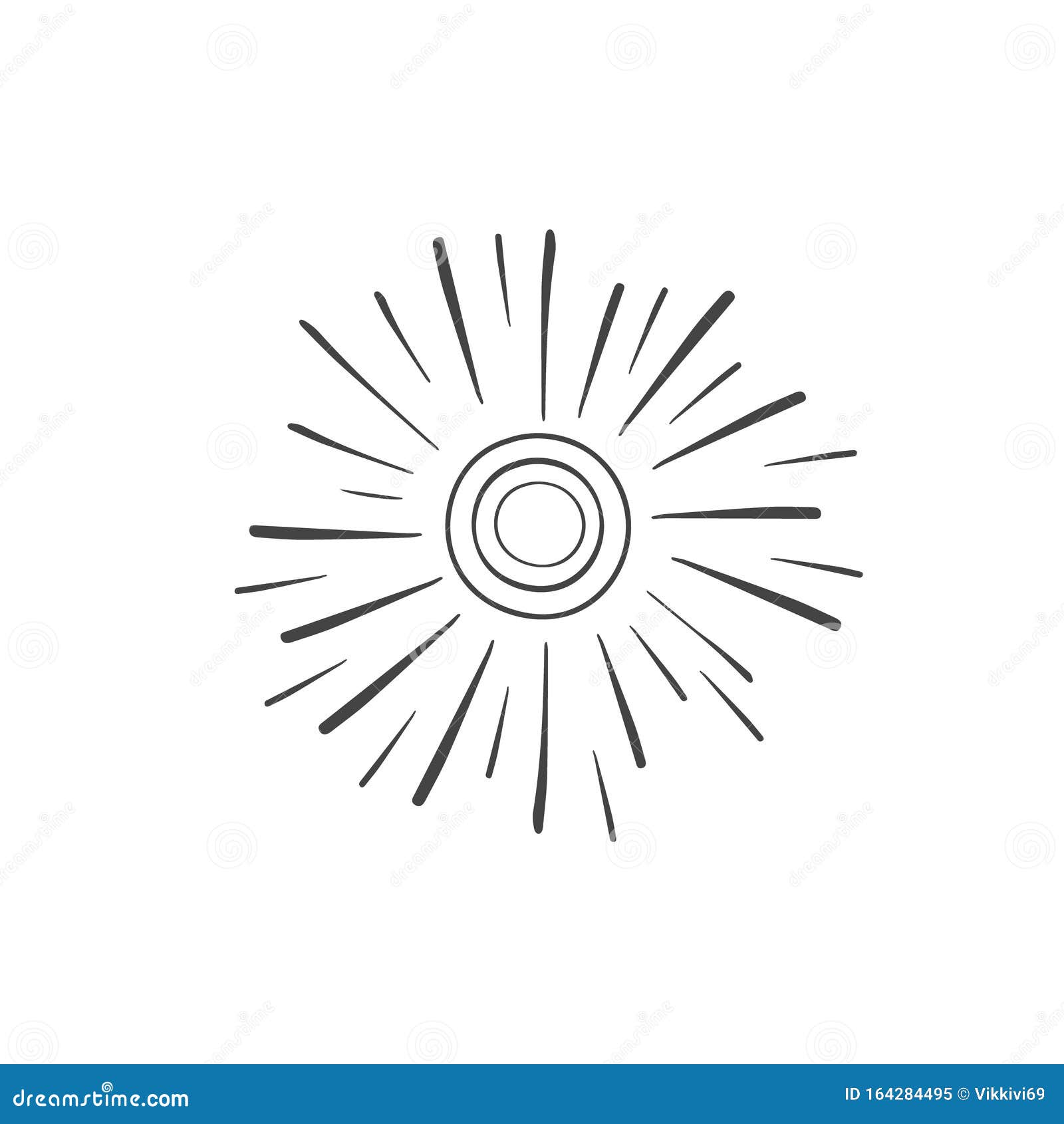 Vector Illustration of the Sun. Doodle Style Sun Drawing Stock ...