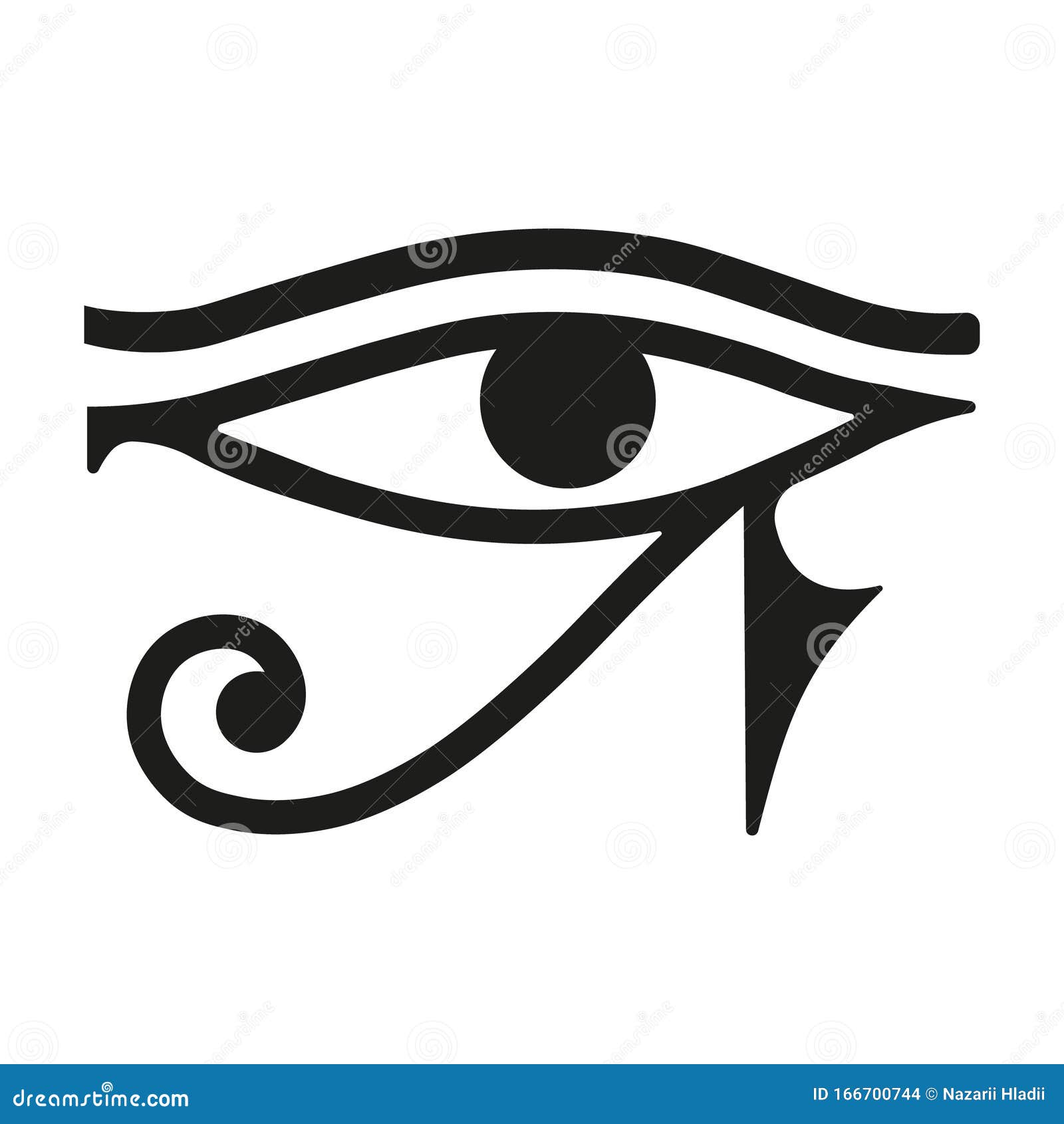 Vector Illustration of Sun Eye of Horus. Isolated. Stock Vector ...