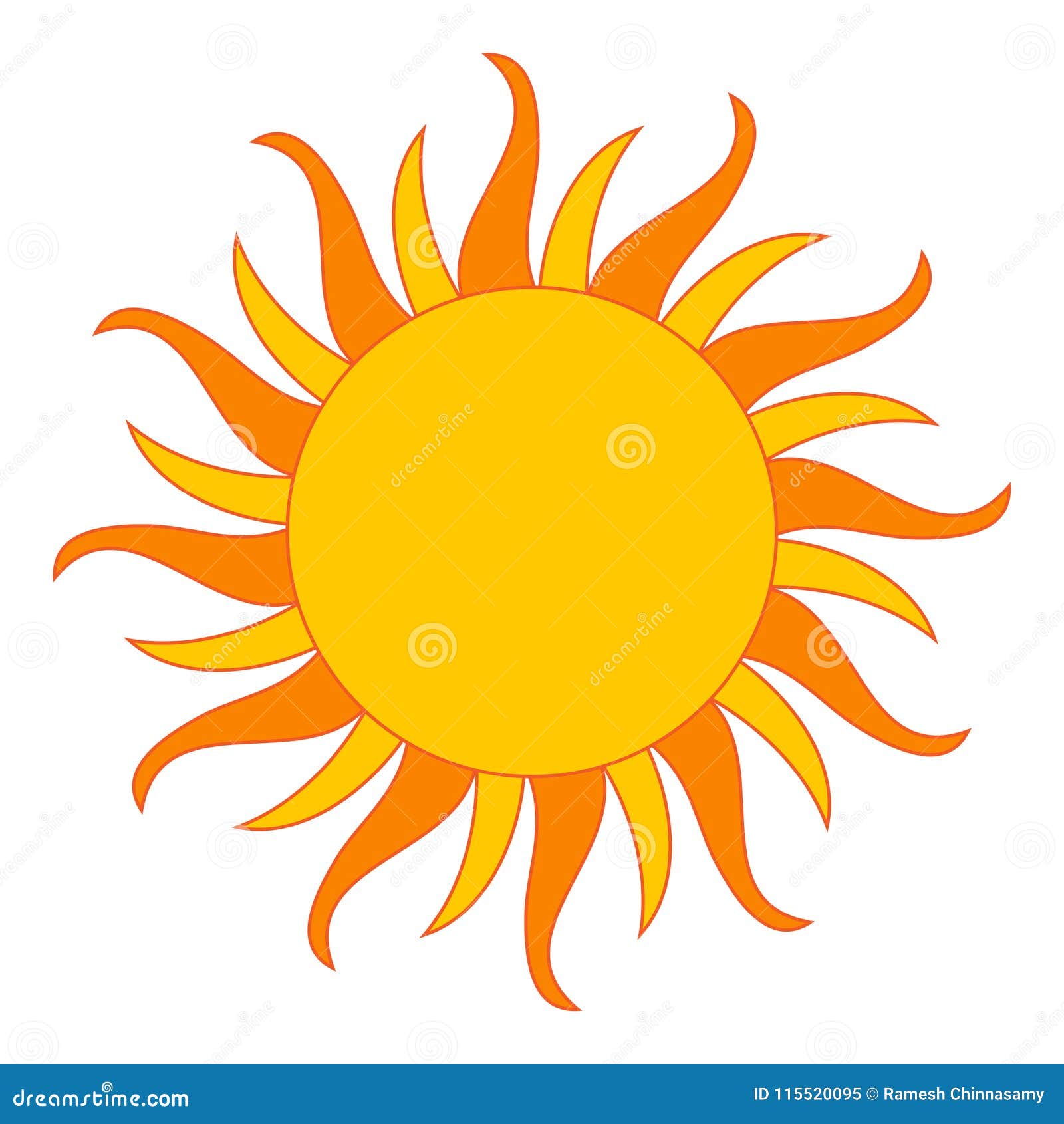 Vector Illustration Sun Logo Design Stock Vector - Illustration of ...