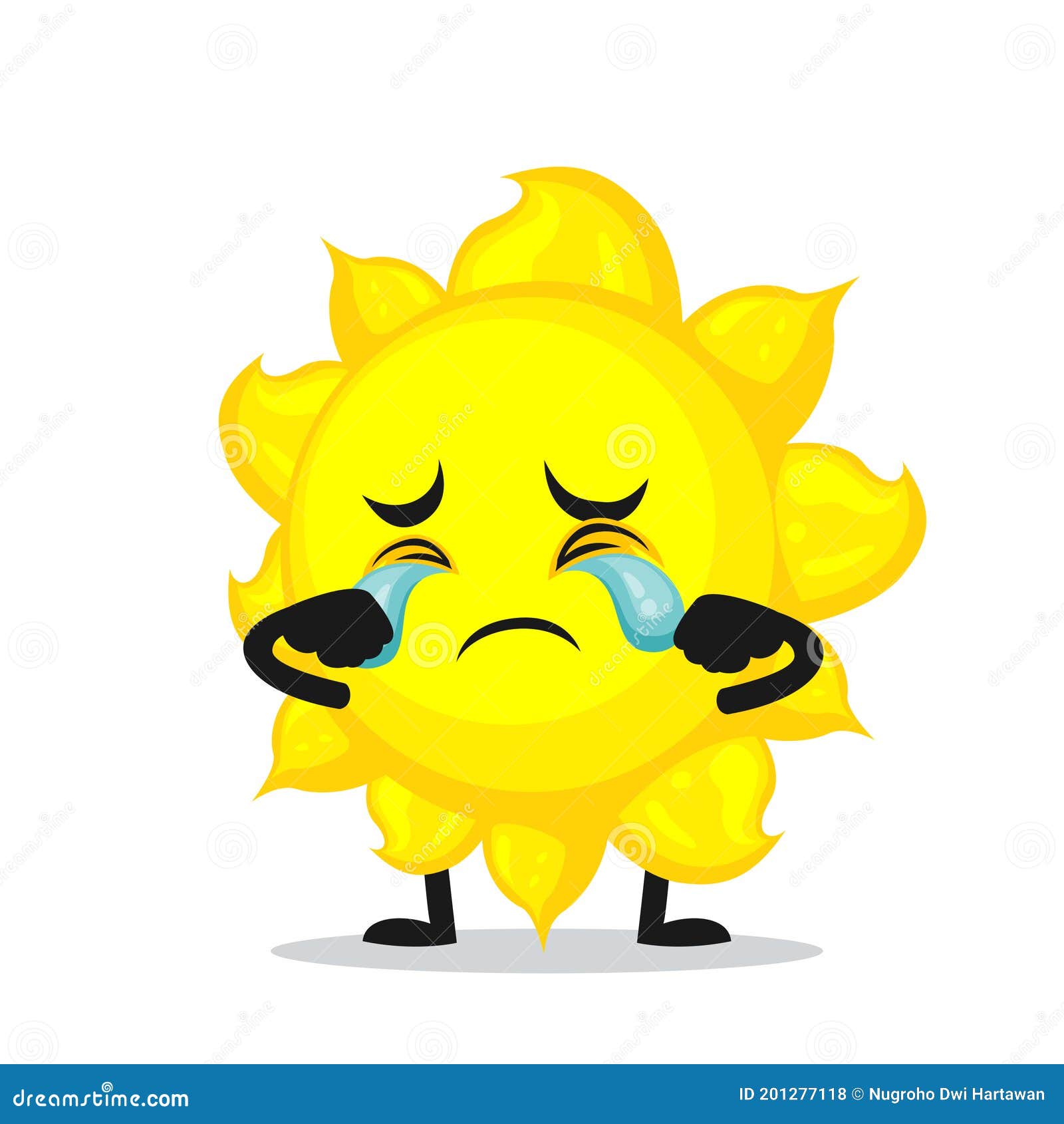 Vector Illustration of Sun Mascot or Character Stock Illustration ...