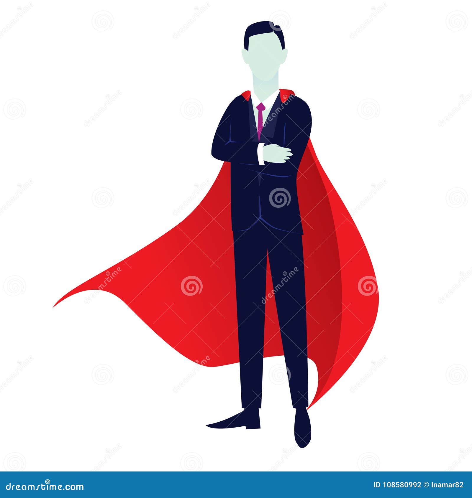 Super Businessman stock vector. Illustration of courage - 108580992