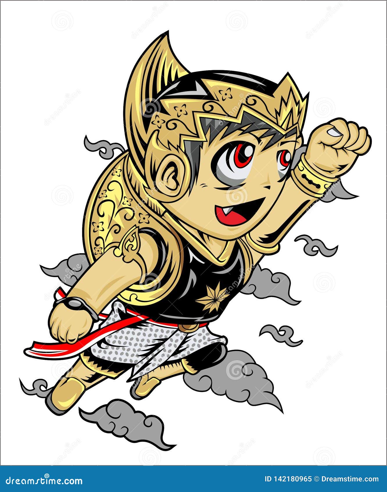 Vector Illustration of Superhero. Vector Gatotkaca Stock Vector ...