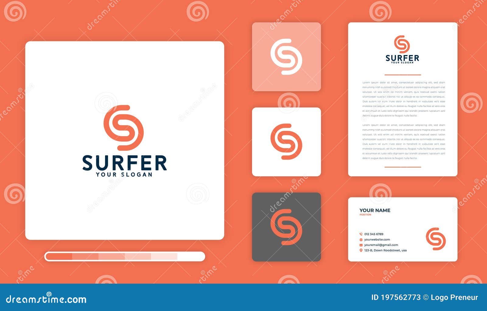 Vector Illustration Surfer Logo Design Stock Vector - Illustration of ...