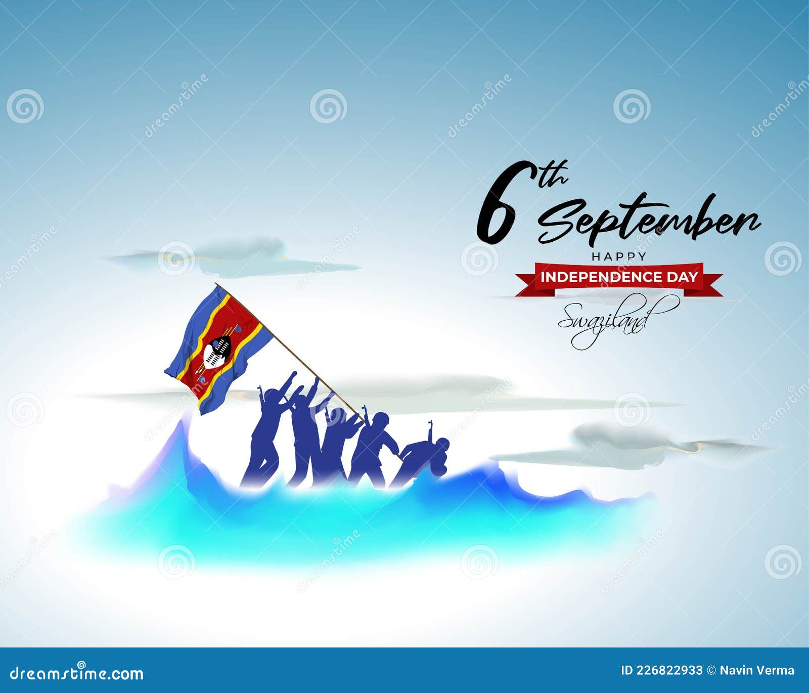 Vector Illustration for Swaziland Independence Day Also Called Somhlolo ...