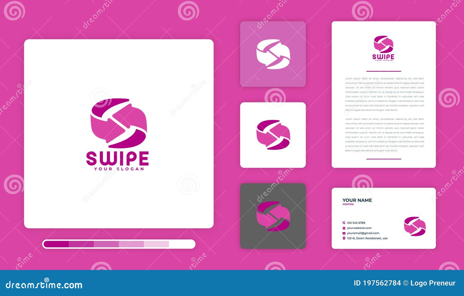 Vector Illustration Swipe Logo Design Stock Vector - Illustration of ...