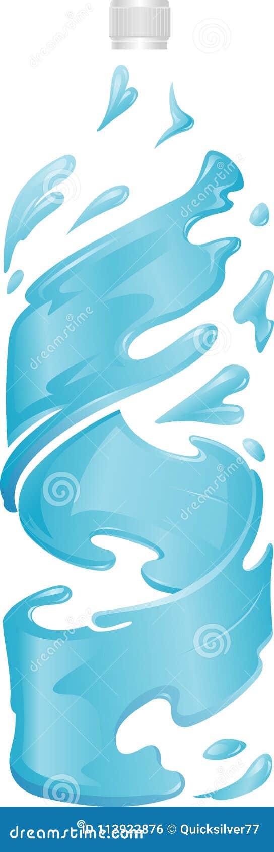 Abstract Water Bottle Swirl Stock Vector - Illustration of splash ...
